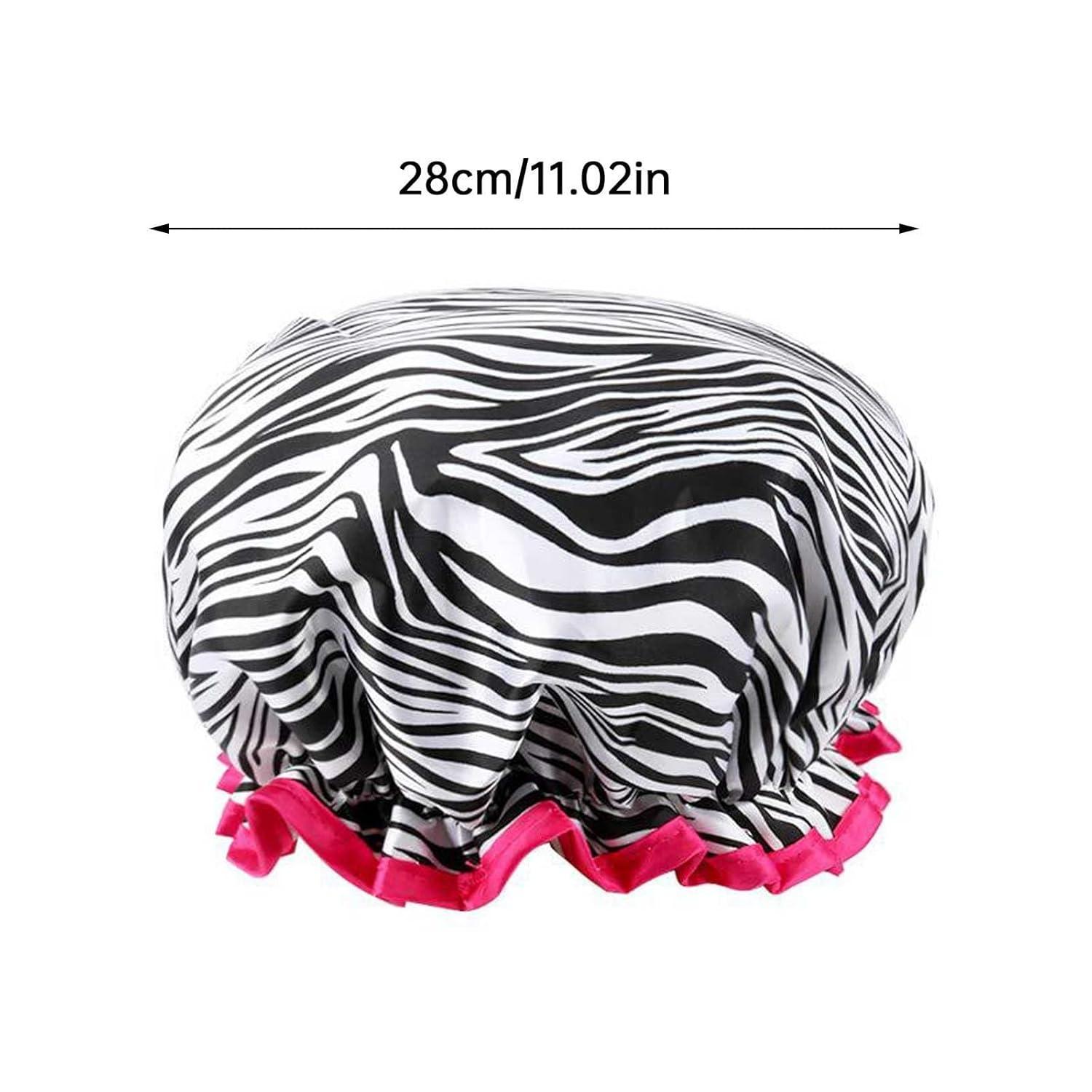 Luxury Waterproof Shower Hood for Women - TAINALA Satin Printed Double ...