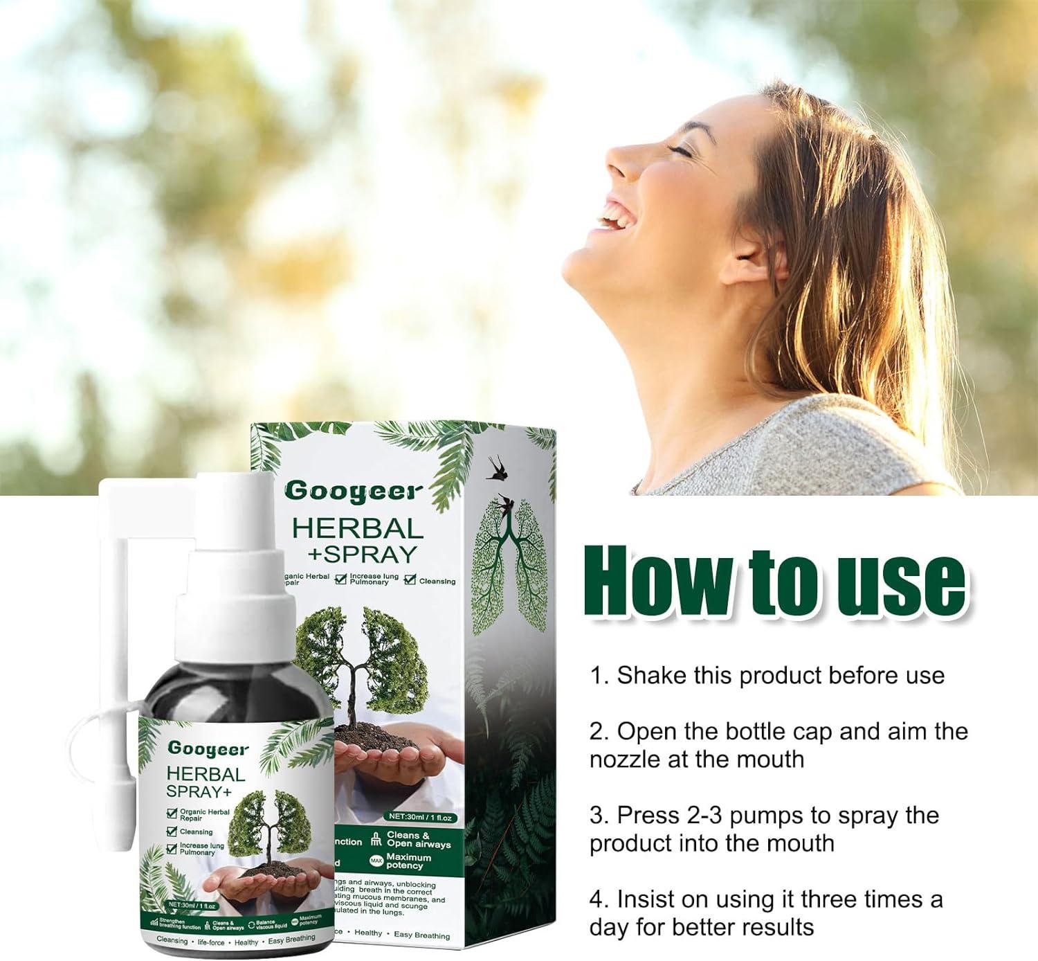 RespiNature Herbal Lung Cleanse Mist - Powerful Lung Support ...