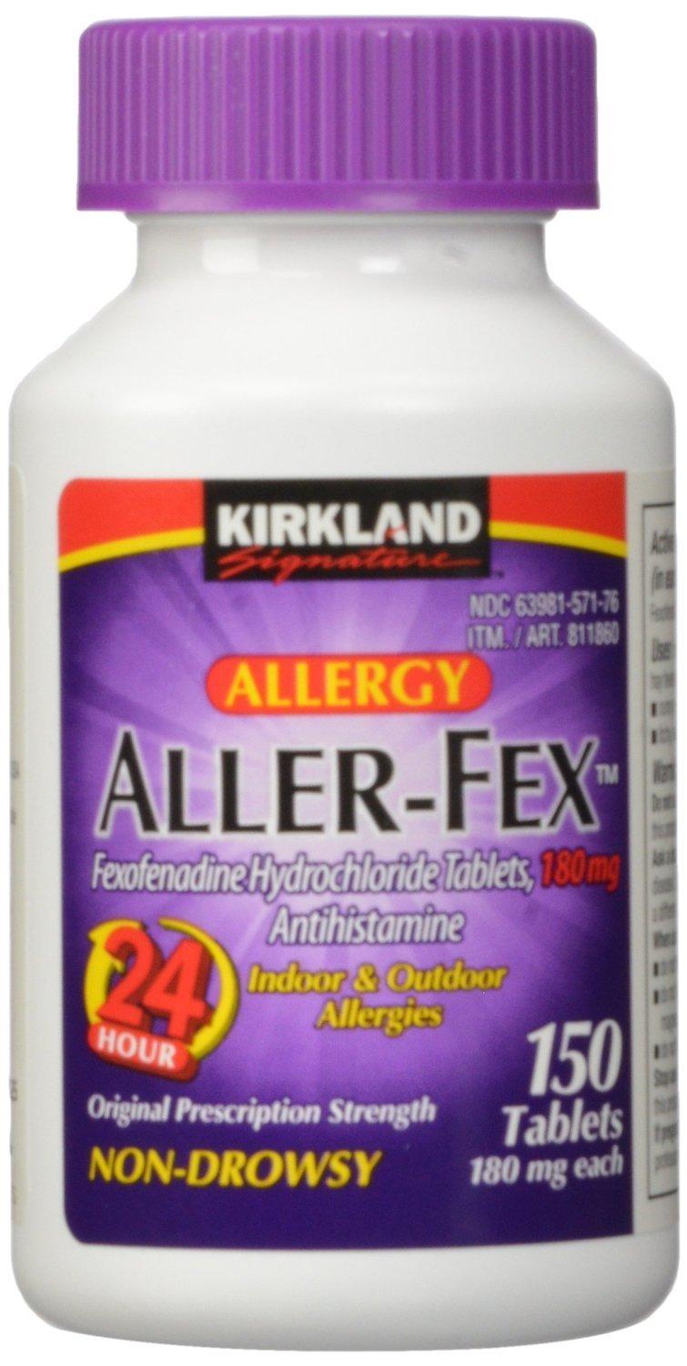 Kirkland Signature Aller-Fex 180mg Antihistamine 150 Tablets - Fast ...