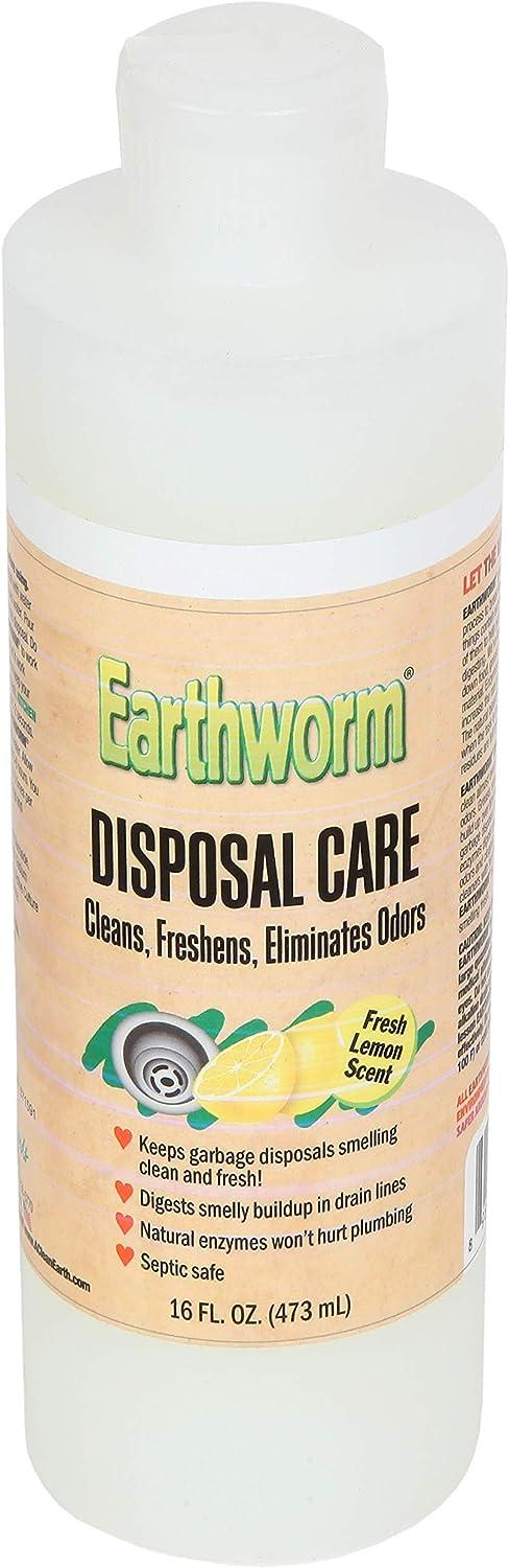 Earthworm Garbage Disposal Cleaner 16 Oz - Fresh Lemon Scent | Kitchen ...