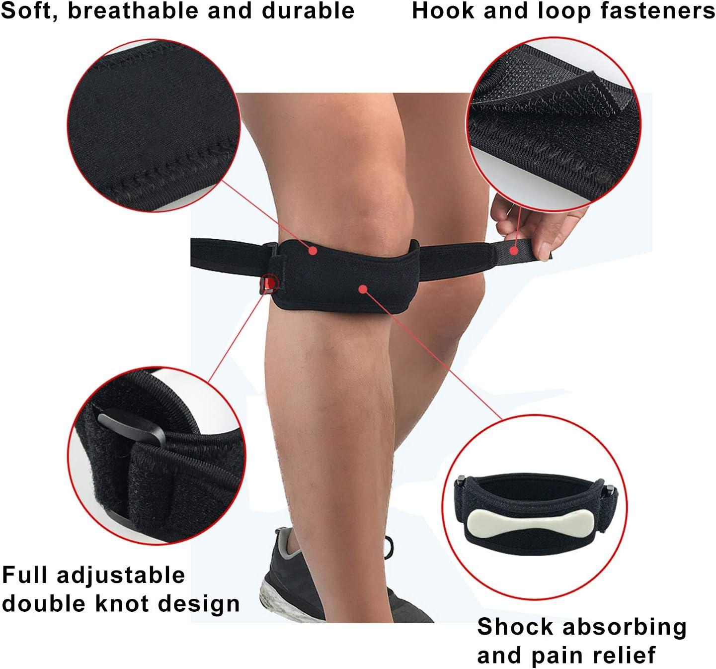 2 Pack Knee Strap for Running Soccer Basketball - Patella Support Brace ...