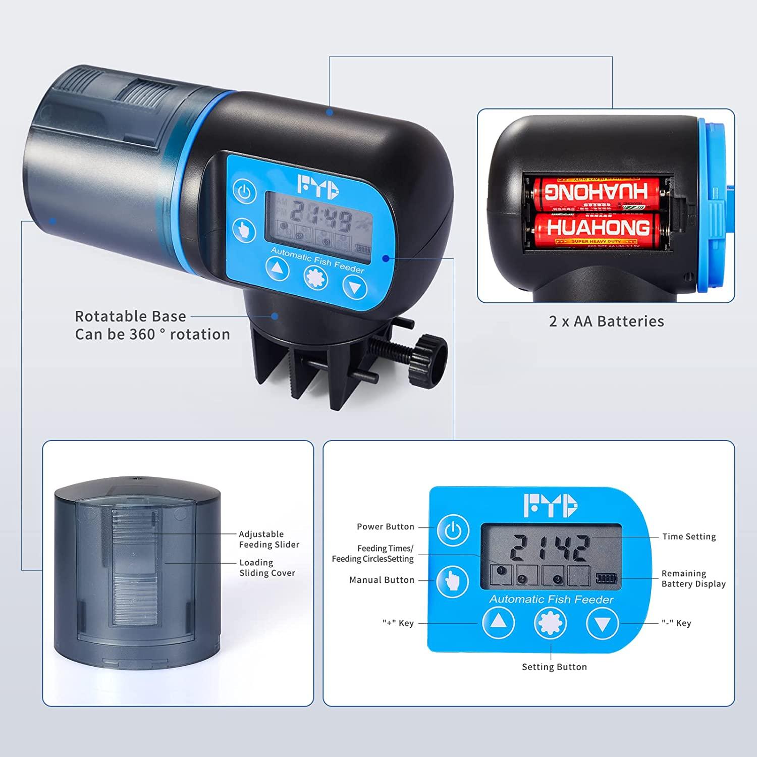 automatic fish feeder for flakes