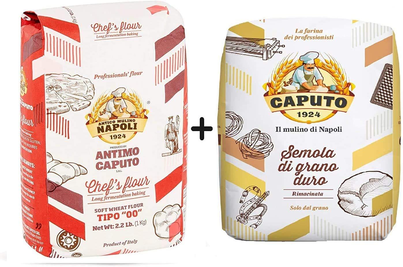 Molino Antimo Caputo Napoli '00' & Semola Flour Combo - Premium Italian ...