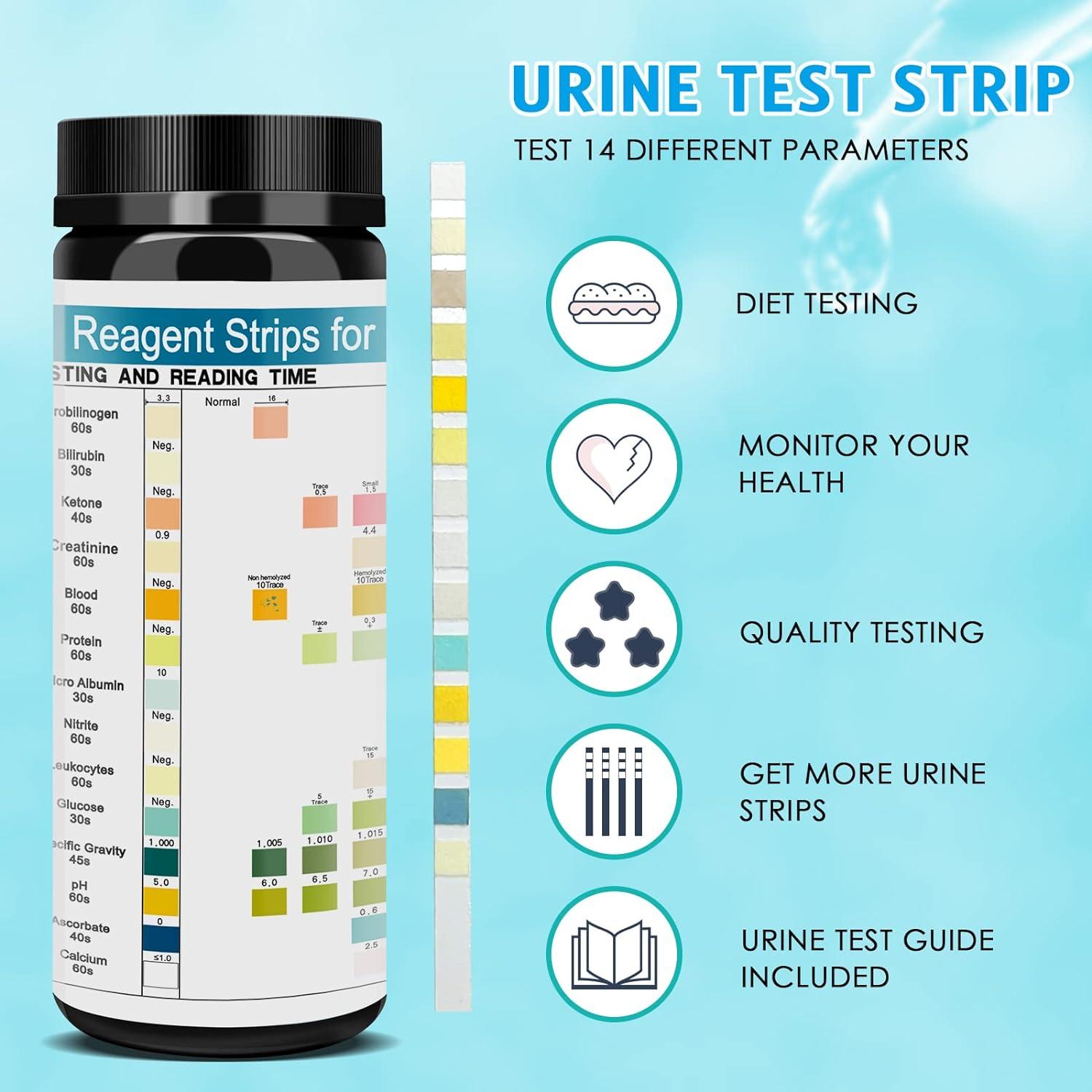 14 Parameter Urine Test Strips for Urinalysis - 100 Count | Buy Now ...