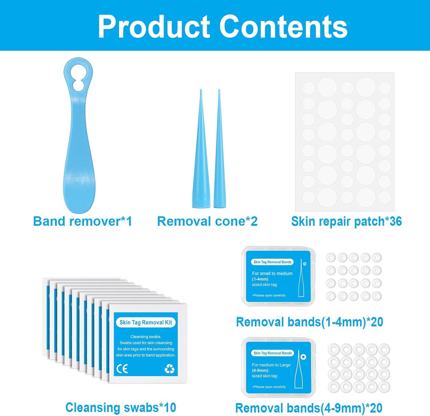 Painless 2-in-1 Skin Tag Removal Kit for Micro to Large Skin Tags (1 ...