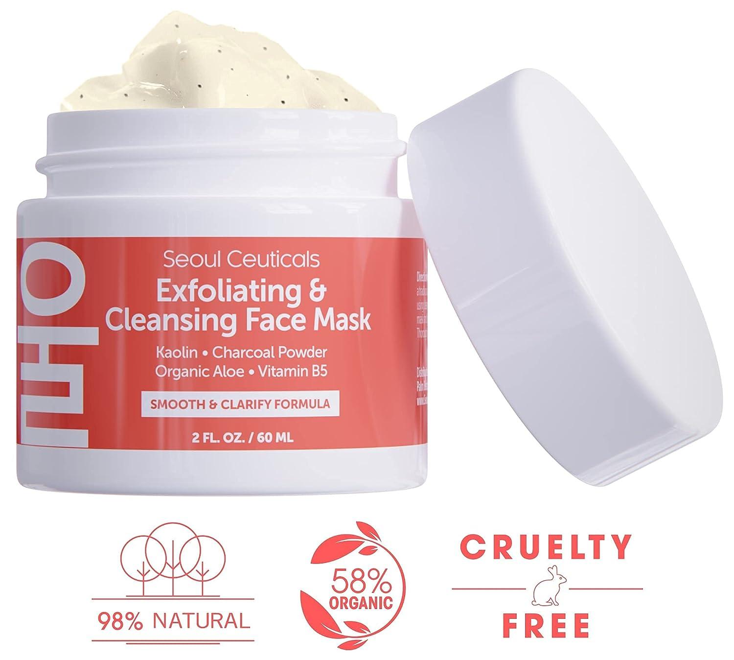 Korean Skin Care Exfoliating Cleansing Mask Cream with Kaolin Clay ...