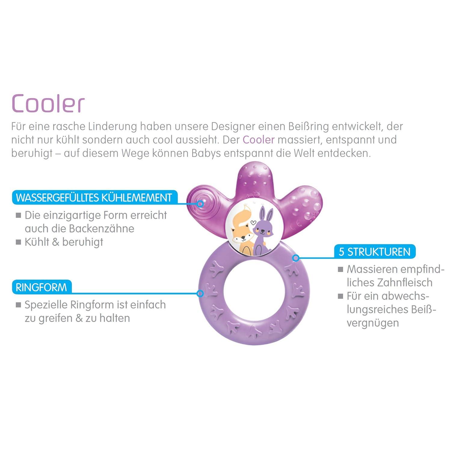 Mam Cooler Bite Ring for Babies | Promotes Motor Skills & Visual Sense ...