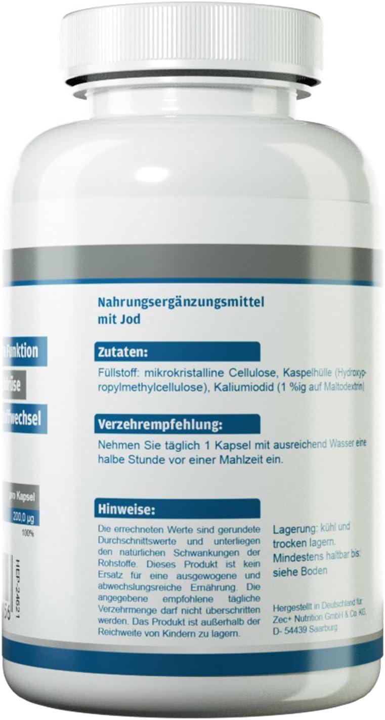Health+ Iodine Capsules - 120 Potassium Iodide Capsules with 200 mcg ...