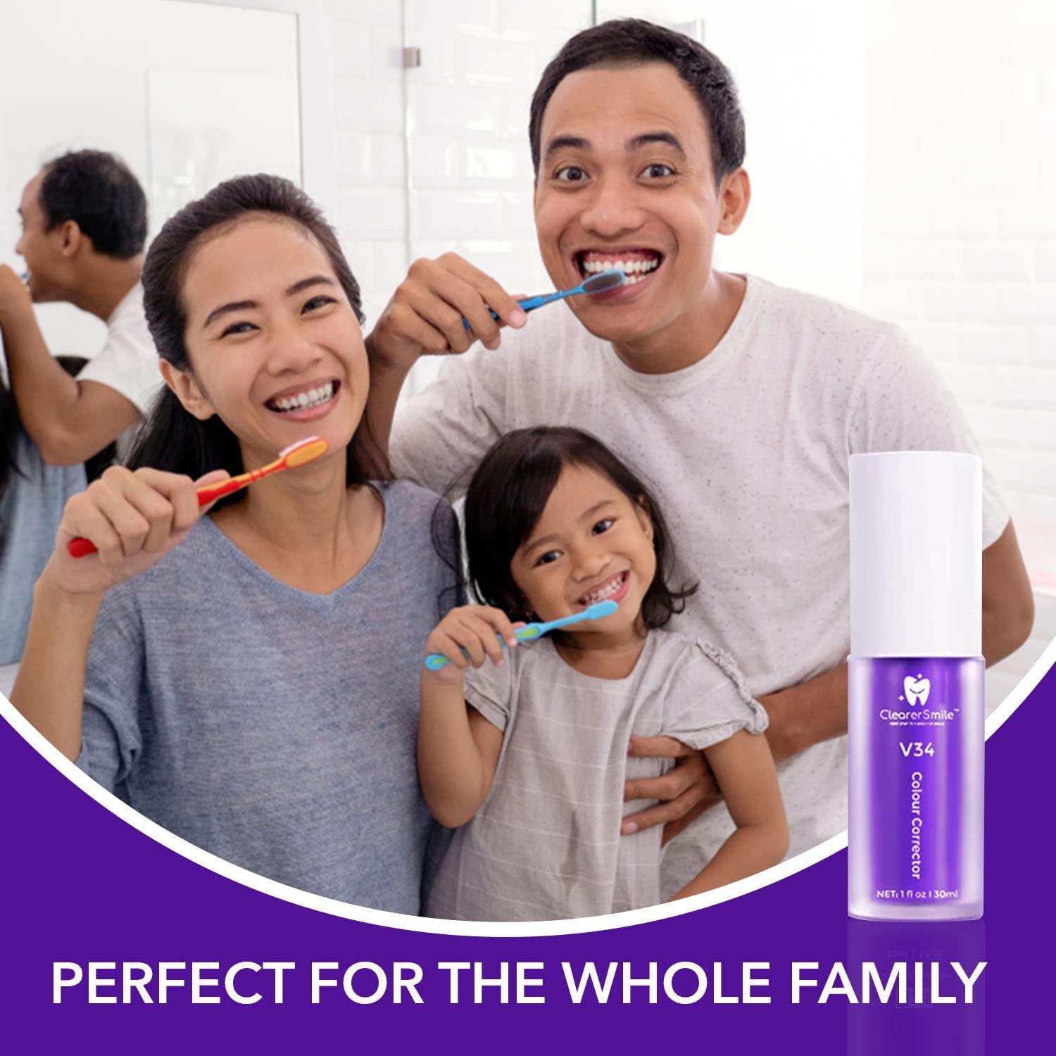 ClearerSmile Purple Teeth Whitening Toothpaste - V34 Color Corrector ...