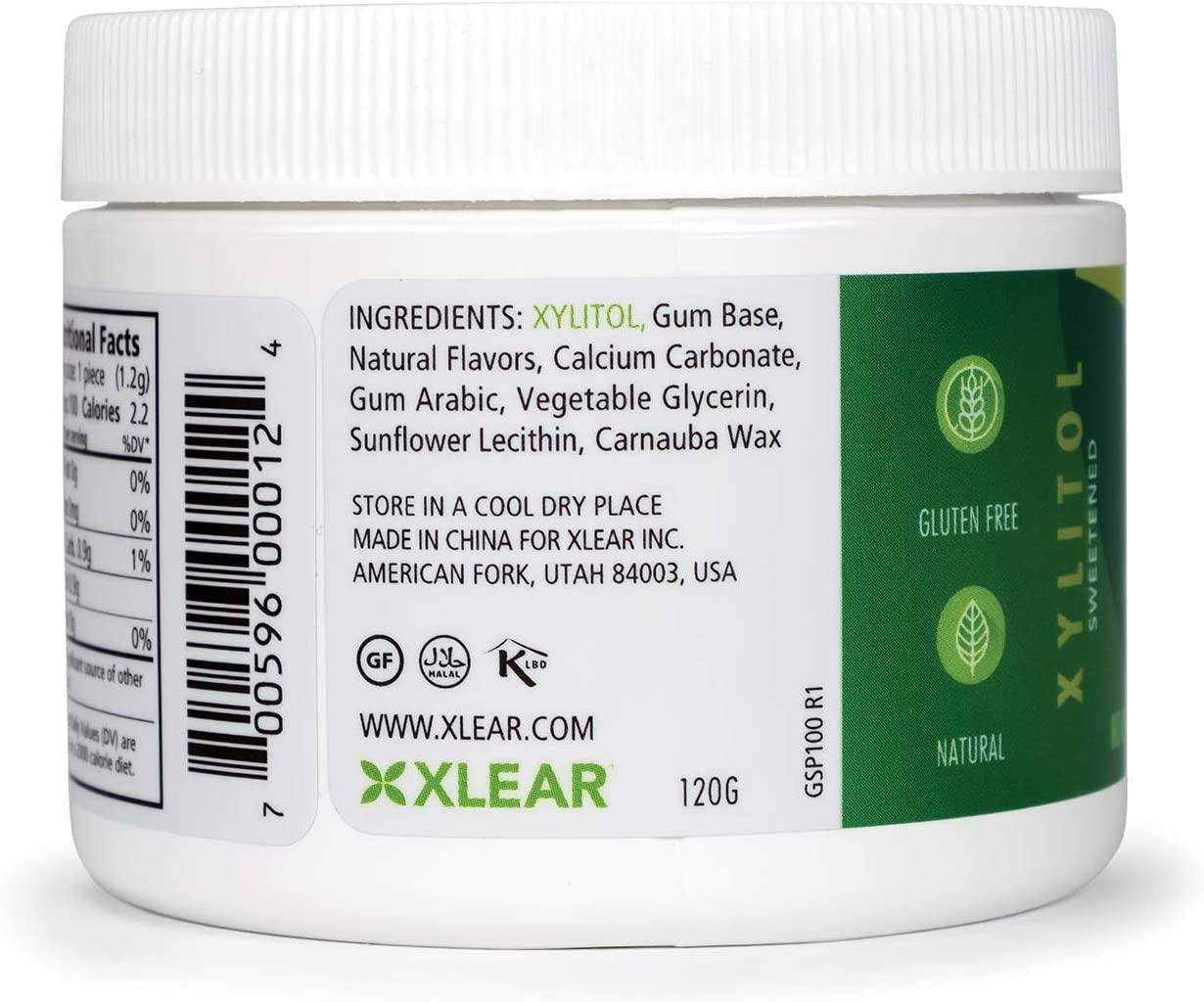 Xlear Spry Spearmint Chewing Gum - Sugar Free, 100 Count (108g) | Fresh ...