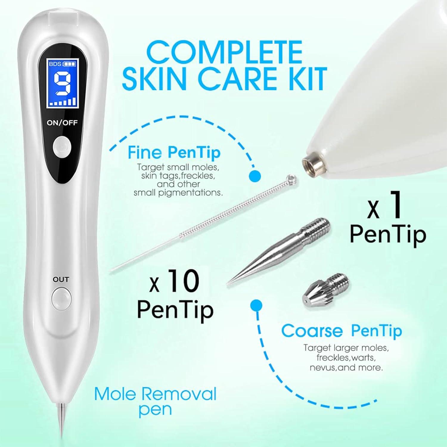 LARALA Skin Tag Removal Pen Skin Tag Removal Kit Mole Remover with 9 ...