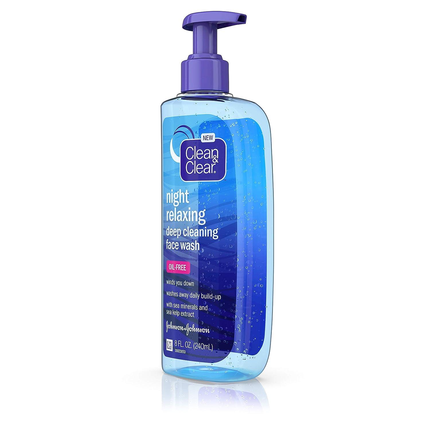 Clean & Clear Night Relaxing Oil-Free Deep Cleaning Face Wash | 8 fl ...