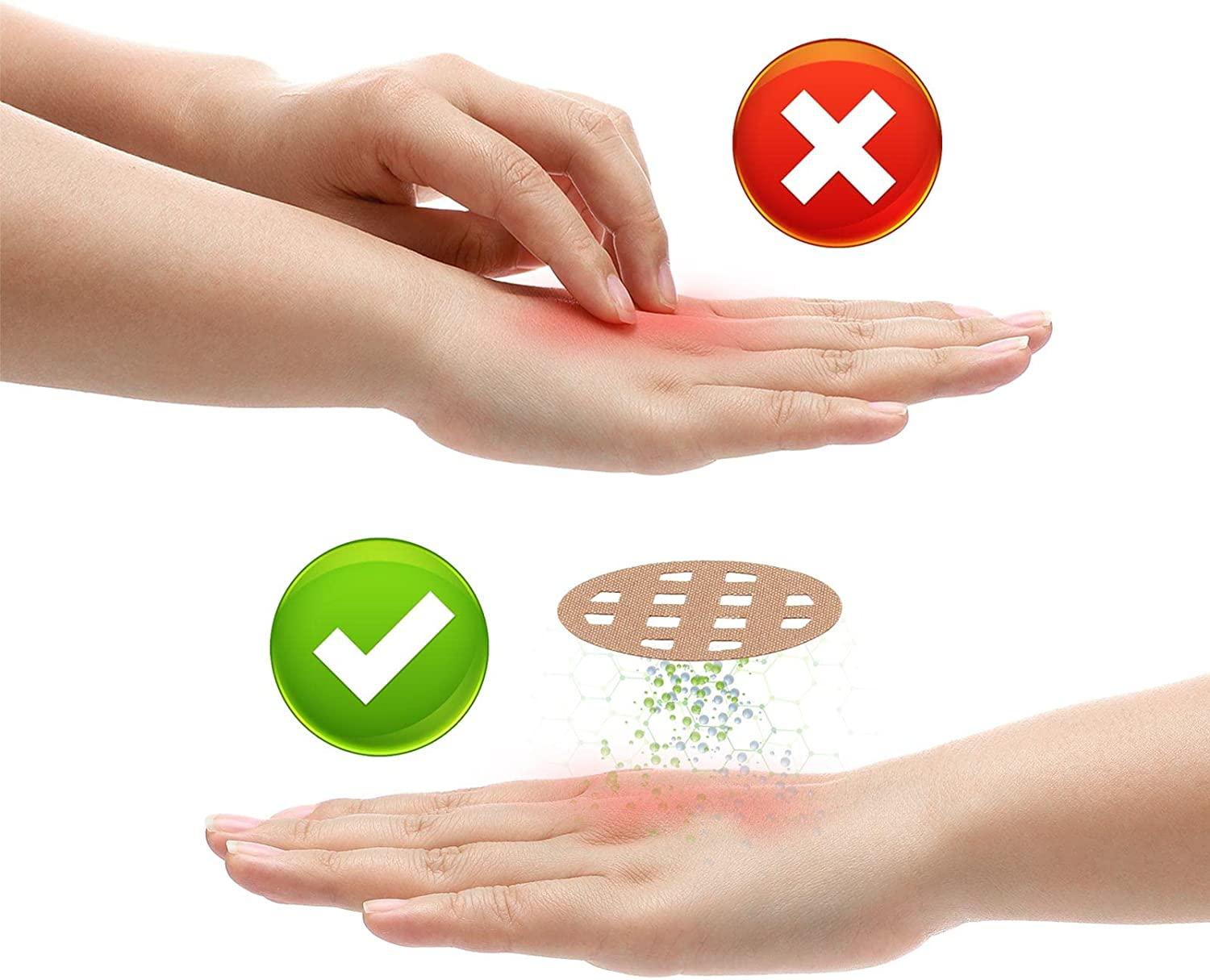 Natural Itch Relief Patches - DEET Free Bug Bite Treatment Stickers for ...