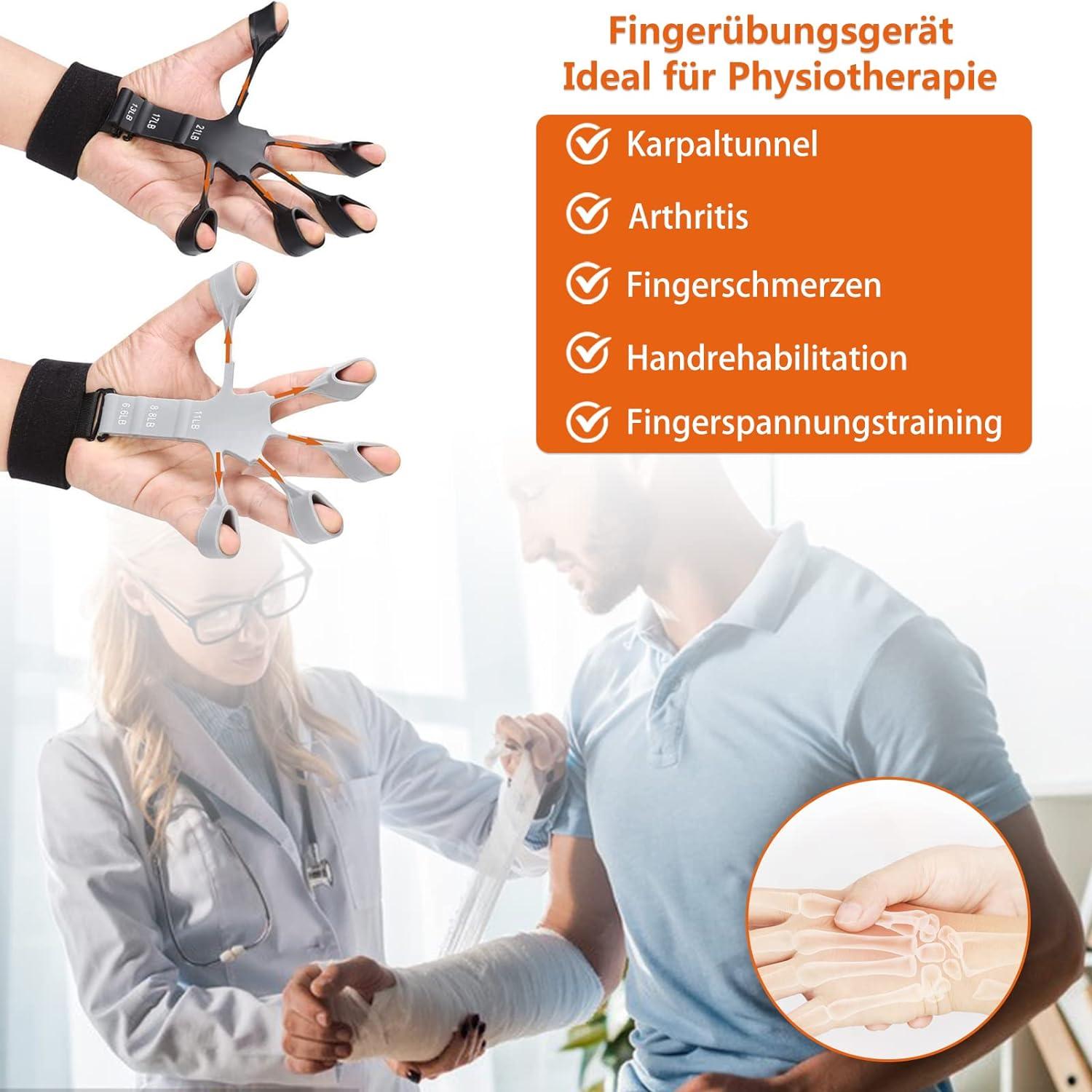 Finger Extensor Exerciser & Adjustable Hand Trainer - Improve Finger ...