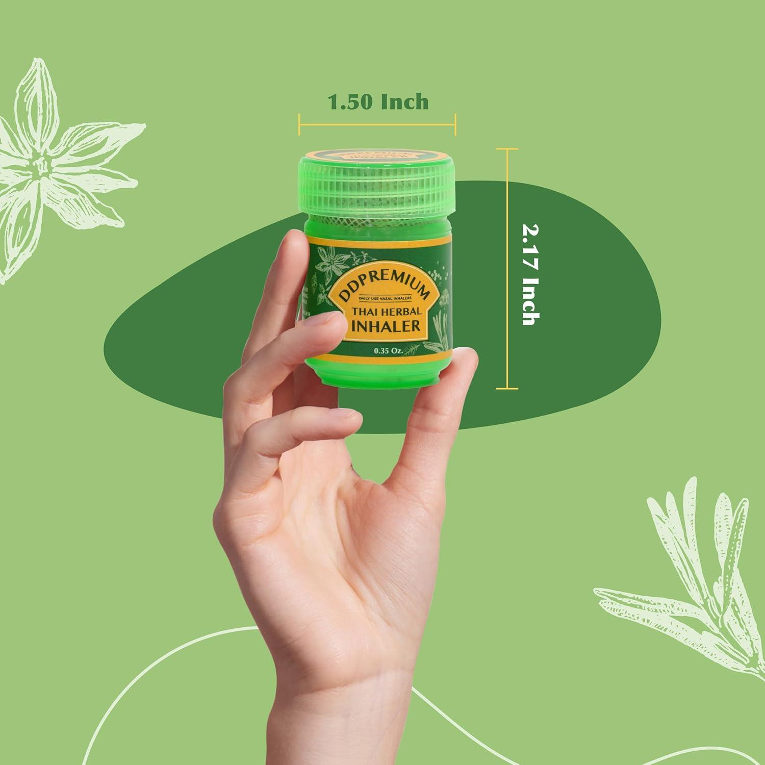 DDPremium Herbal Inhaler with Menthol & Essential Oil Natural Thai ...