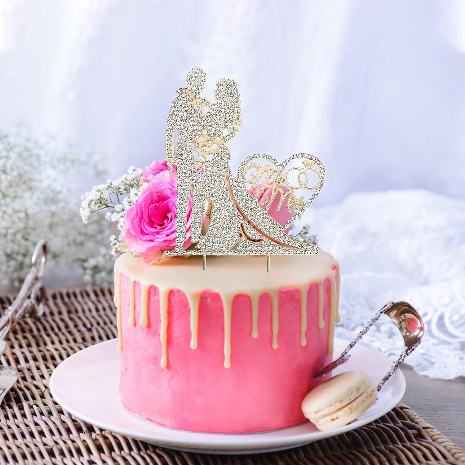 Wedding Cake Toppers Wedding Cake Topper with Rhinestones Wedding Cake ...