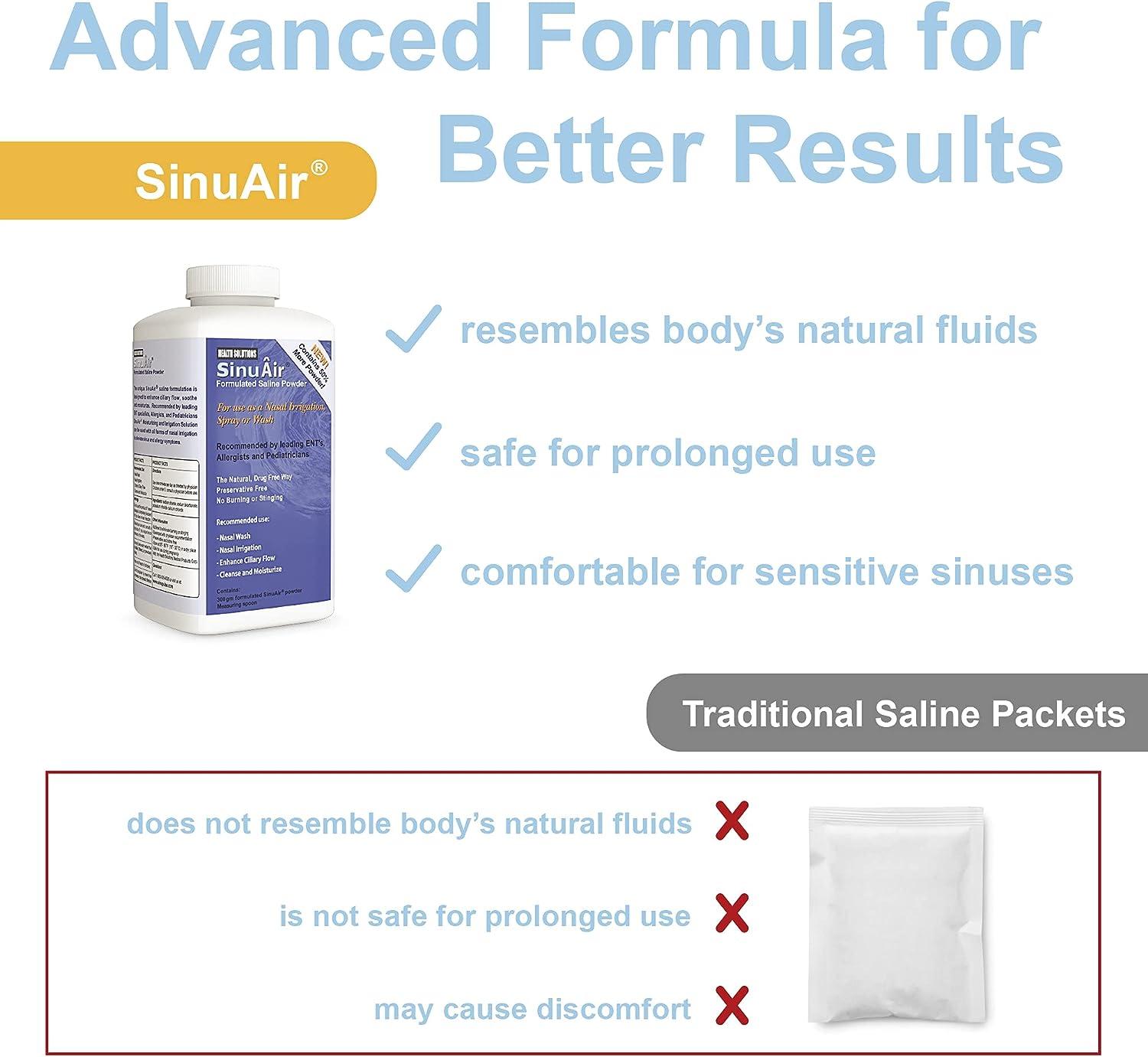 SinuPulse Elite Sinus Rinse Salt Solution 300g - Saline Powder for ...