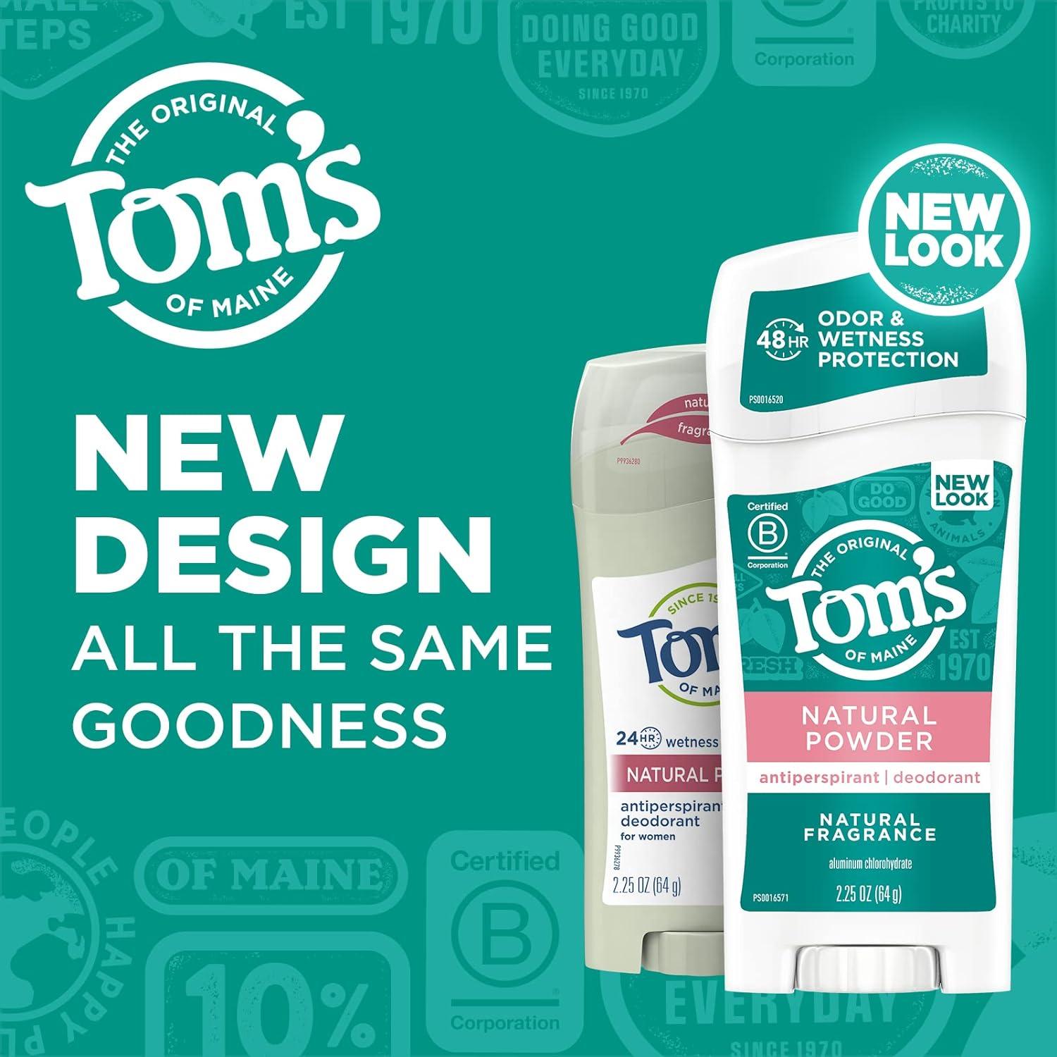 Tom's of Maine Women's Natural Powder Antiperspirant Deodorant 2.25 oz ...