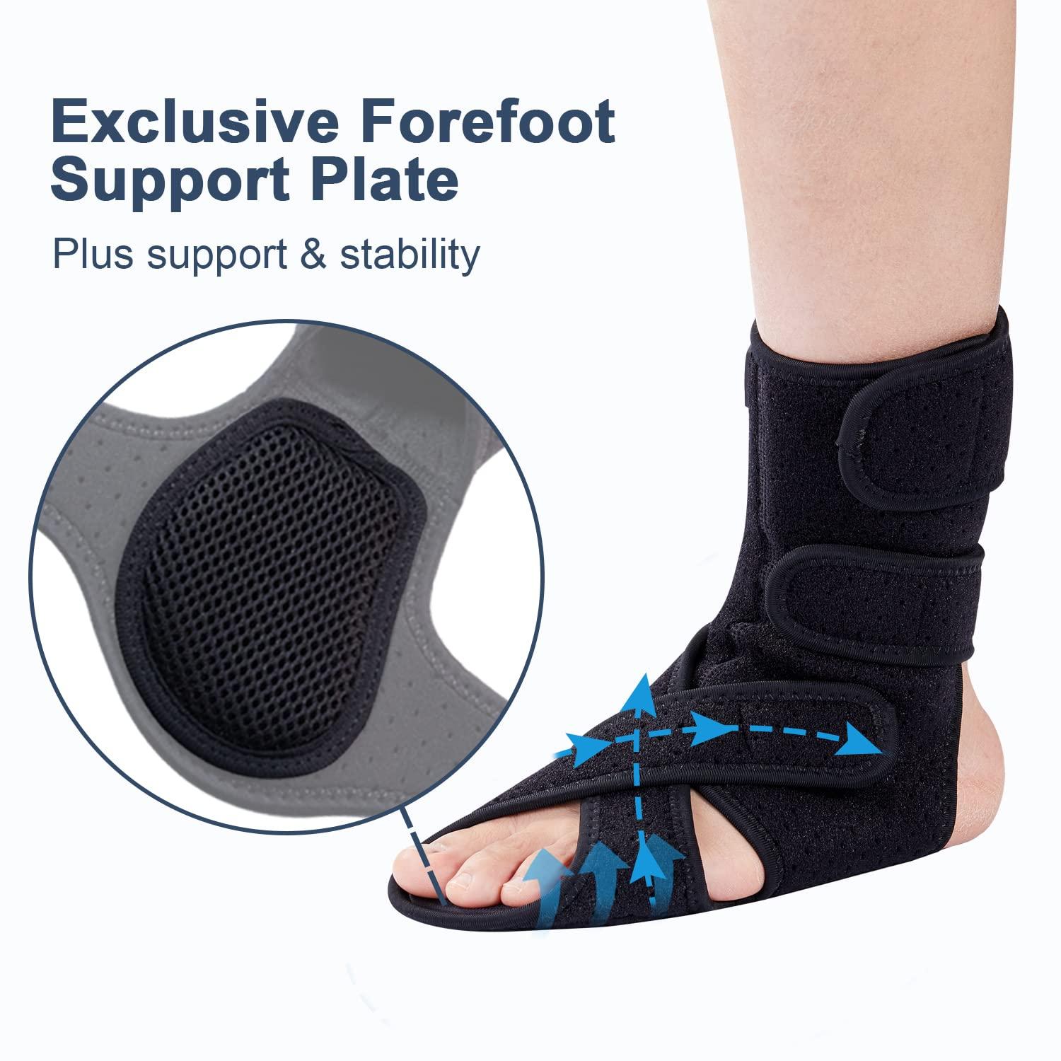 JOMECA Drop Foot Brace with Arch Support - Adjustable AFO for Walking - Medical Grade Relief for ...