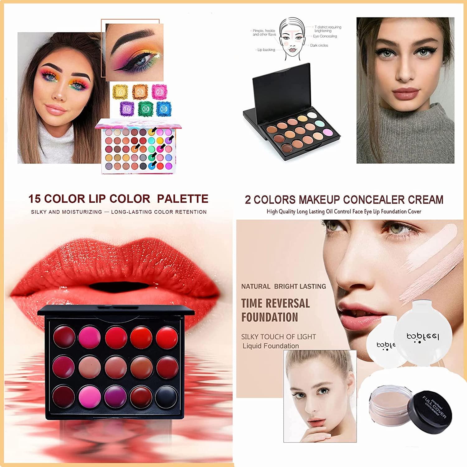 27PCS All-in-One Makeup Kit for Women - Essential Starter Set for Girls ...