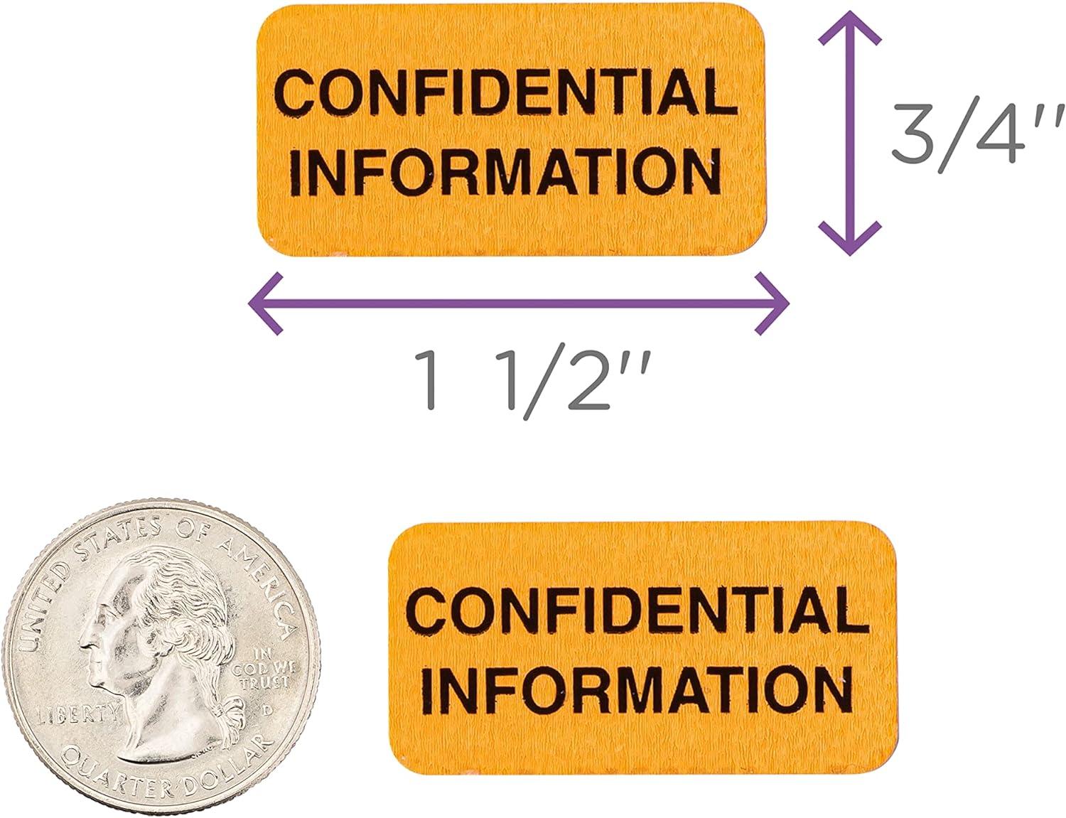 Carstens Medical Stickers: Confidential Information Alert Labels - Roll ...