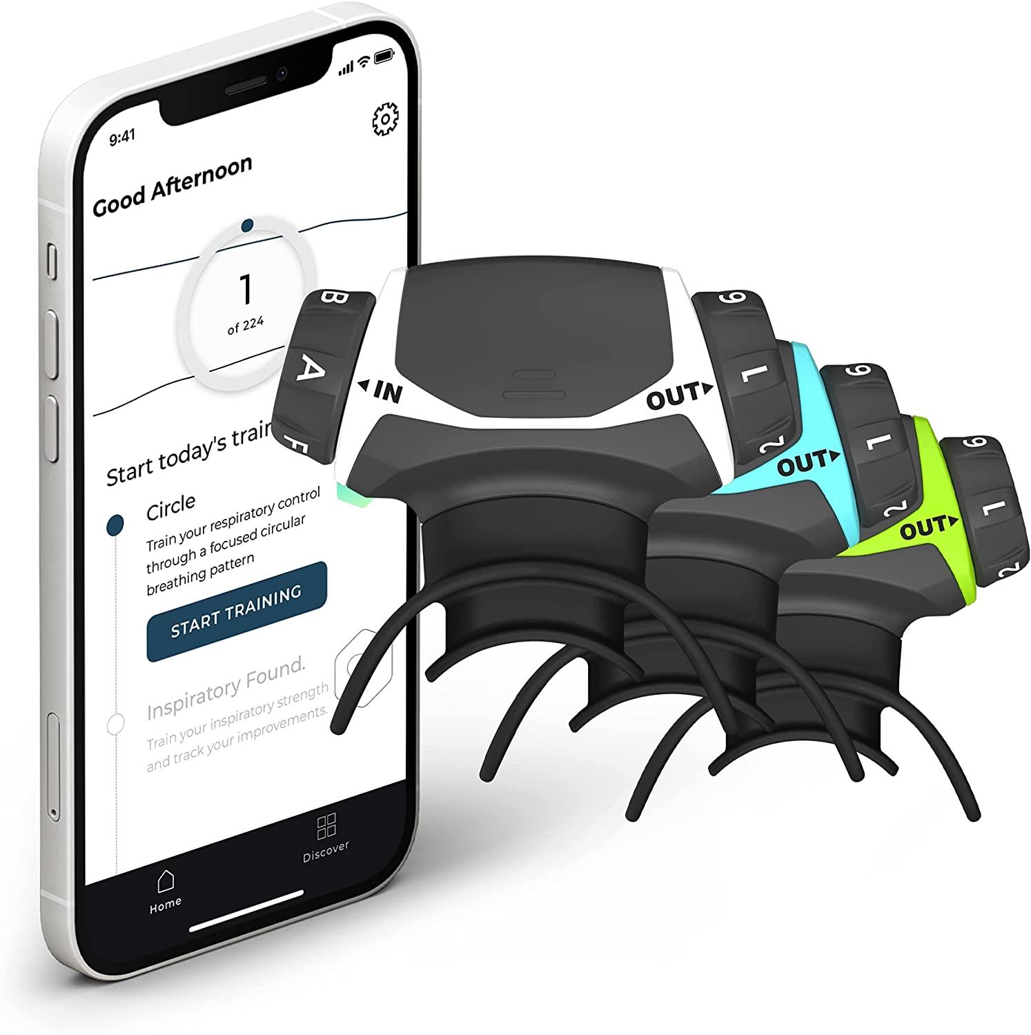 Airofit Active Breathing Trainer & App | Enhance Lung Capacity & Active Lifestyle | Turquoise ...