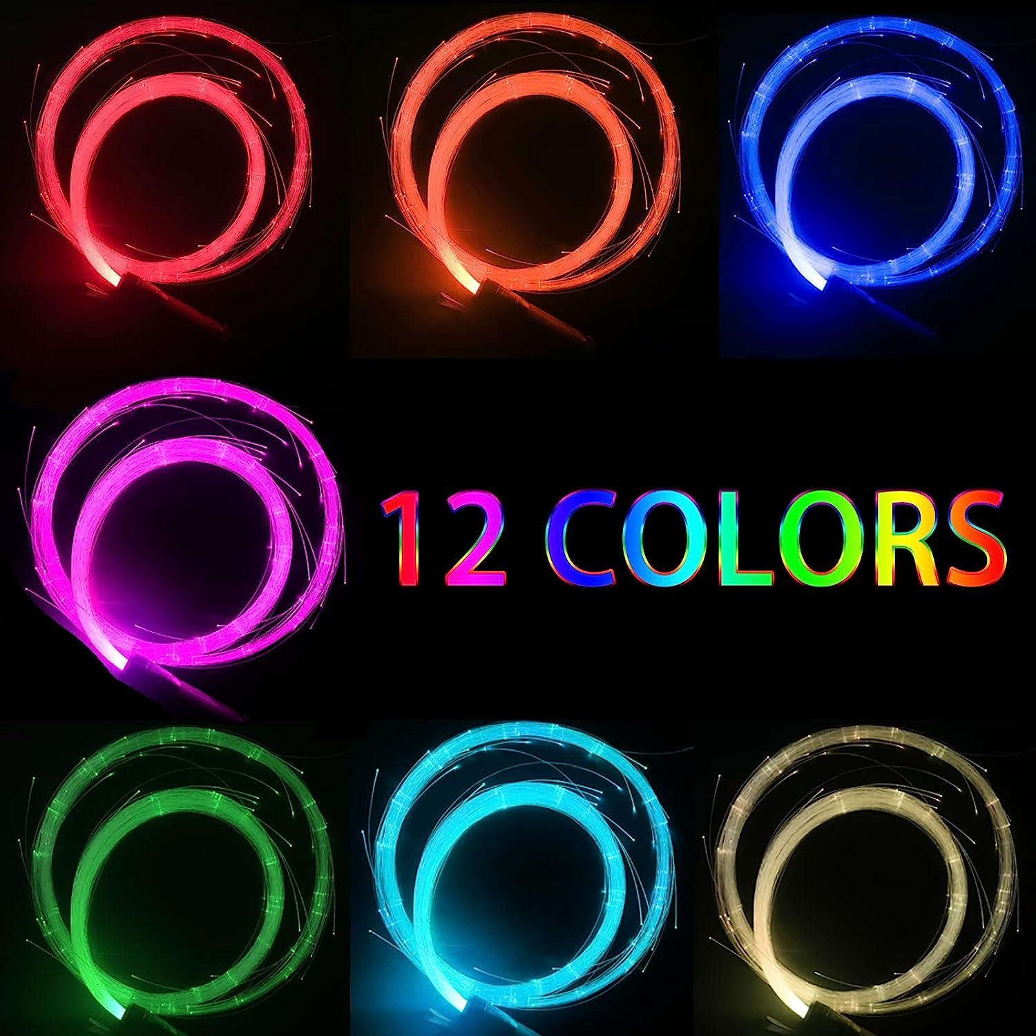LED Fiber Optic Whip Super Bright Dance Whips 360Swivel Pixel Rave Whip ...