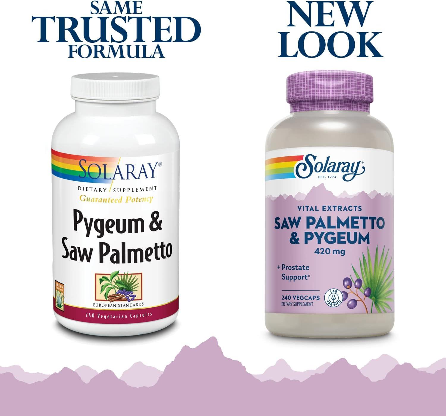 SOLARAY Pygeum and Saw Palmetto Berry Extracts 240 VegCaps | Prostate ...