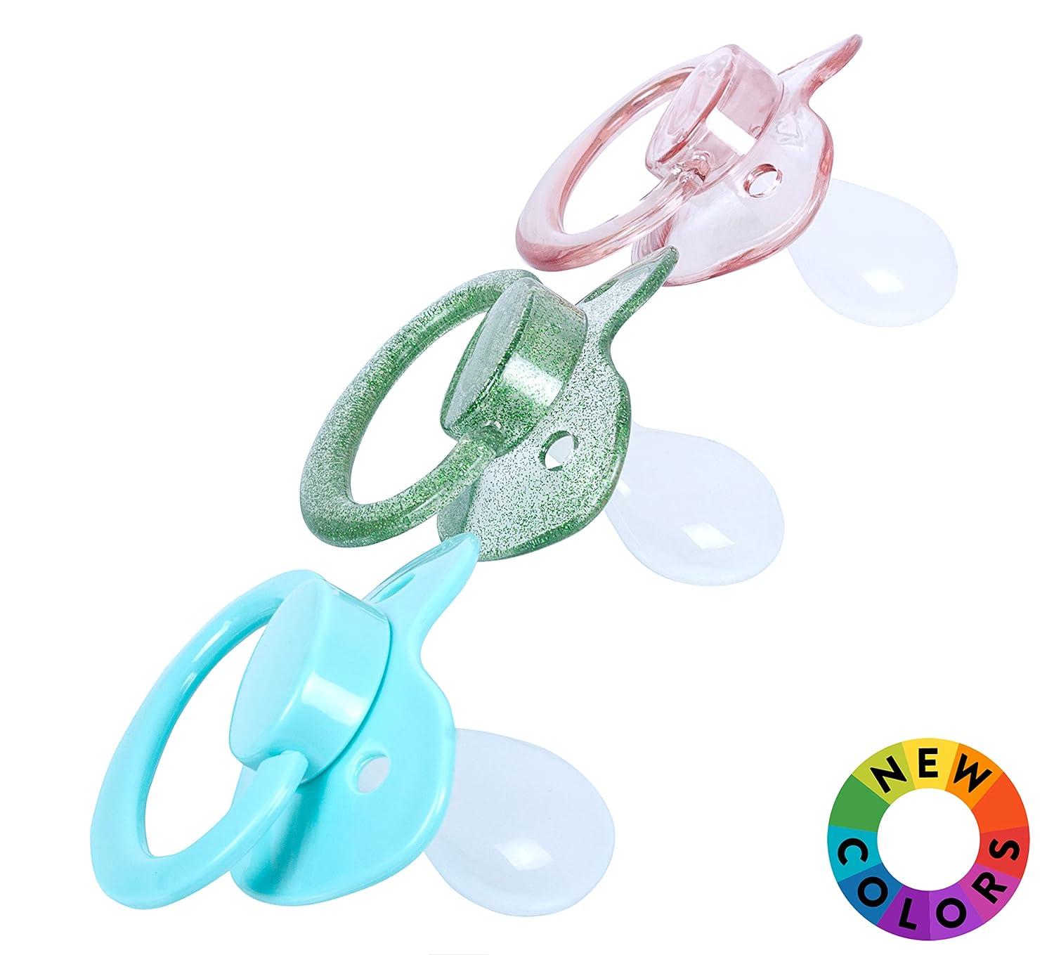 J&Or Classic Original Adult Pacifier Dummy - 3 Color Pack: Pink ...