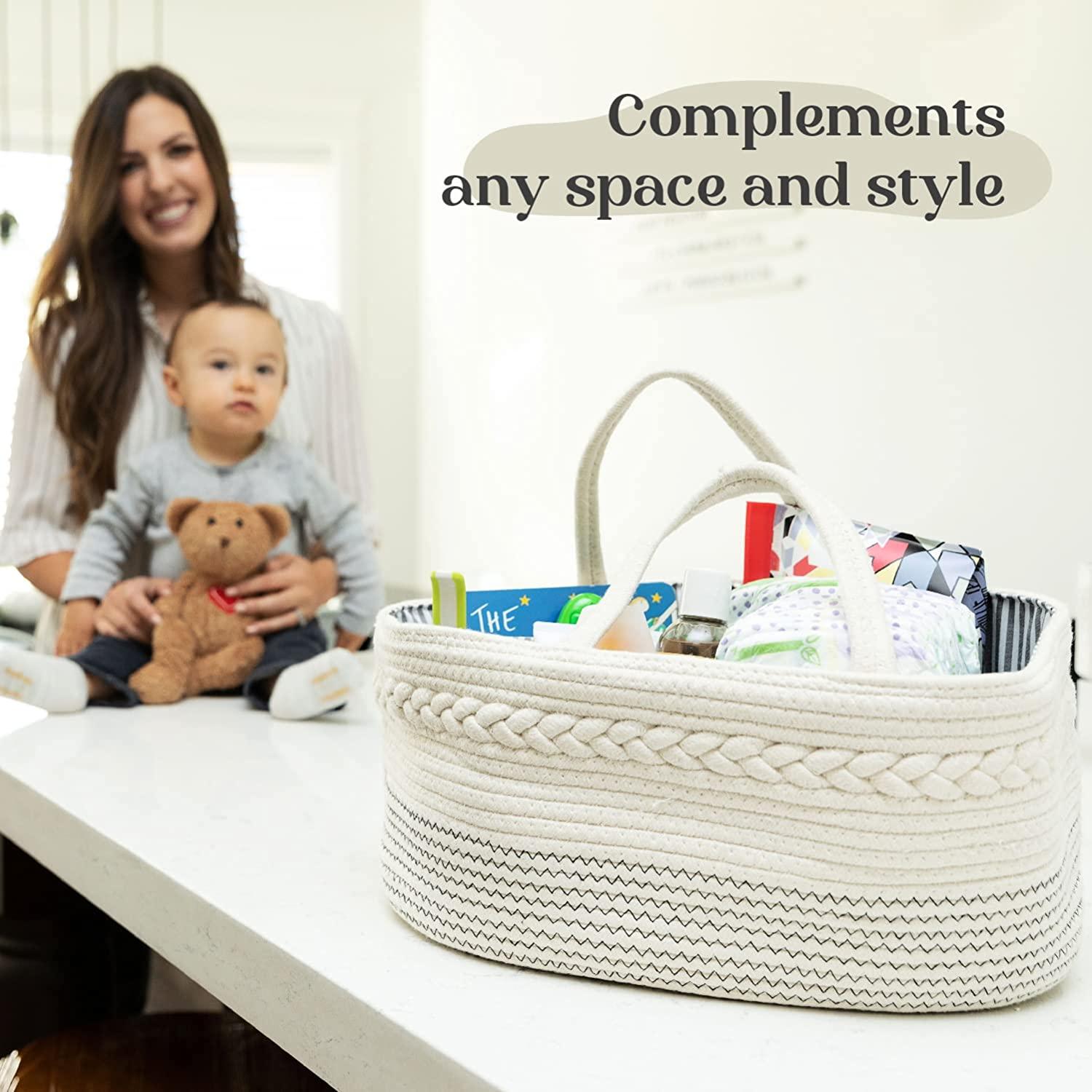 Luxury Baby Diaper Caddy Organizer - Nursery Storage Bin for Boys and ...
