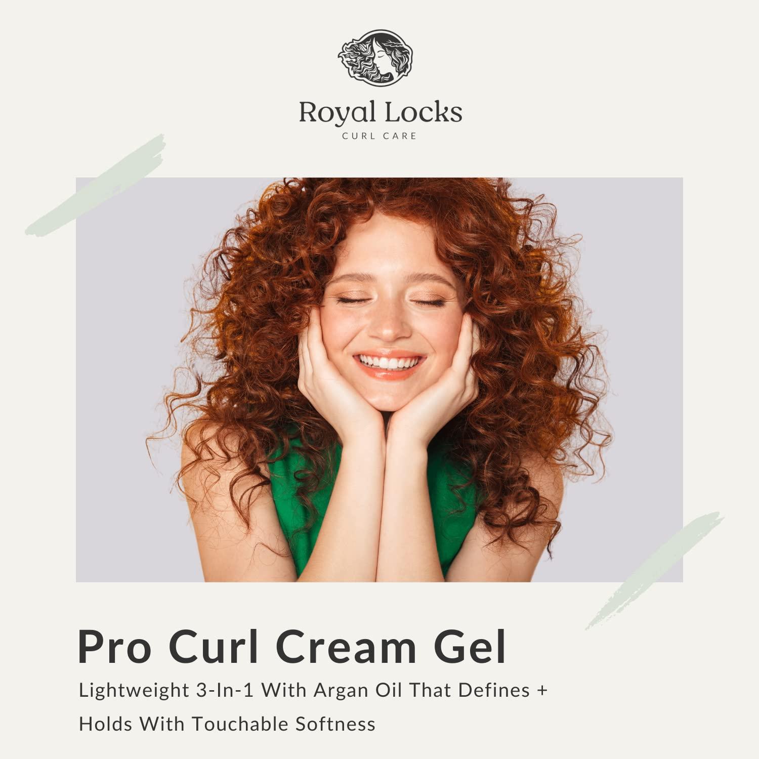 Royal Locks Pro Curl Cream Gel with Argan Oil | Define & Hold Hair, Restore pH | 3 fl oz | Buy ...