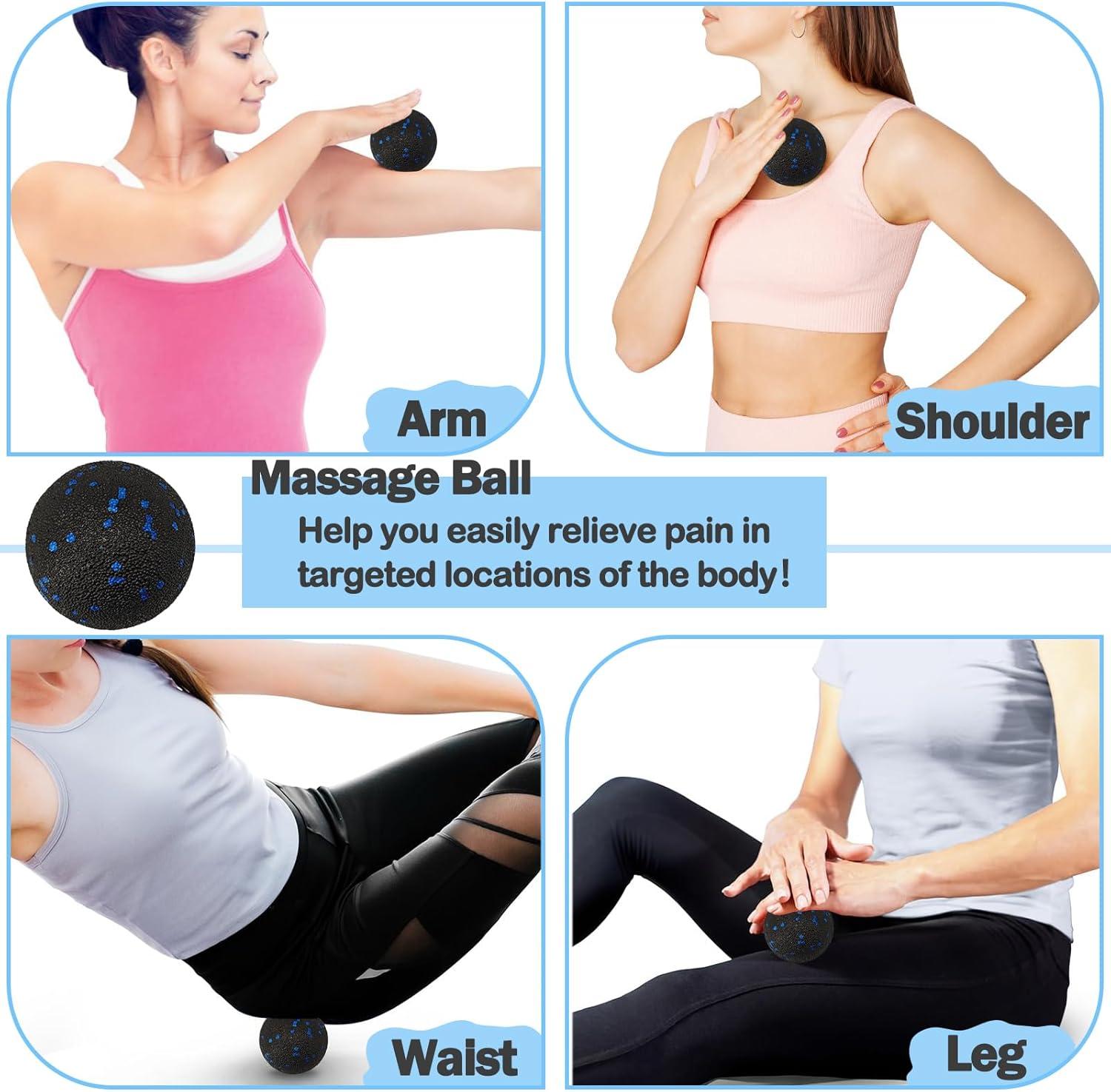 Krtoyust Fascia Roll Set - 3D Textured Massage for Muscle Relaxation ...