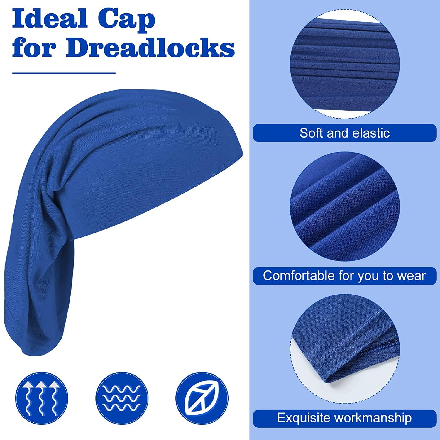 DreadLocks Tube Sock Wide Elastic Headband Loc Cap (Pack of 4) - 15 x 9 ...