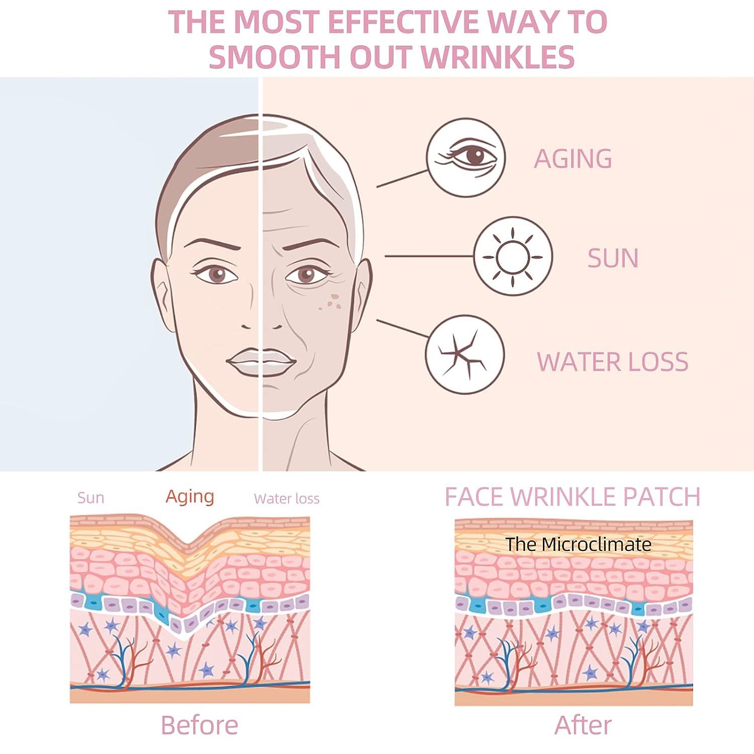 Ritaeusa 208pcs Face and Forehead Wrinkle Patches - Anti Wrinkle ...