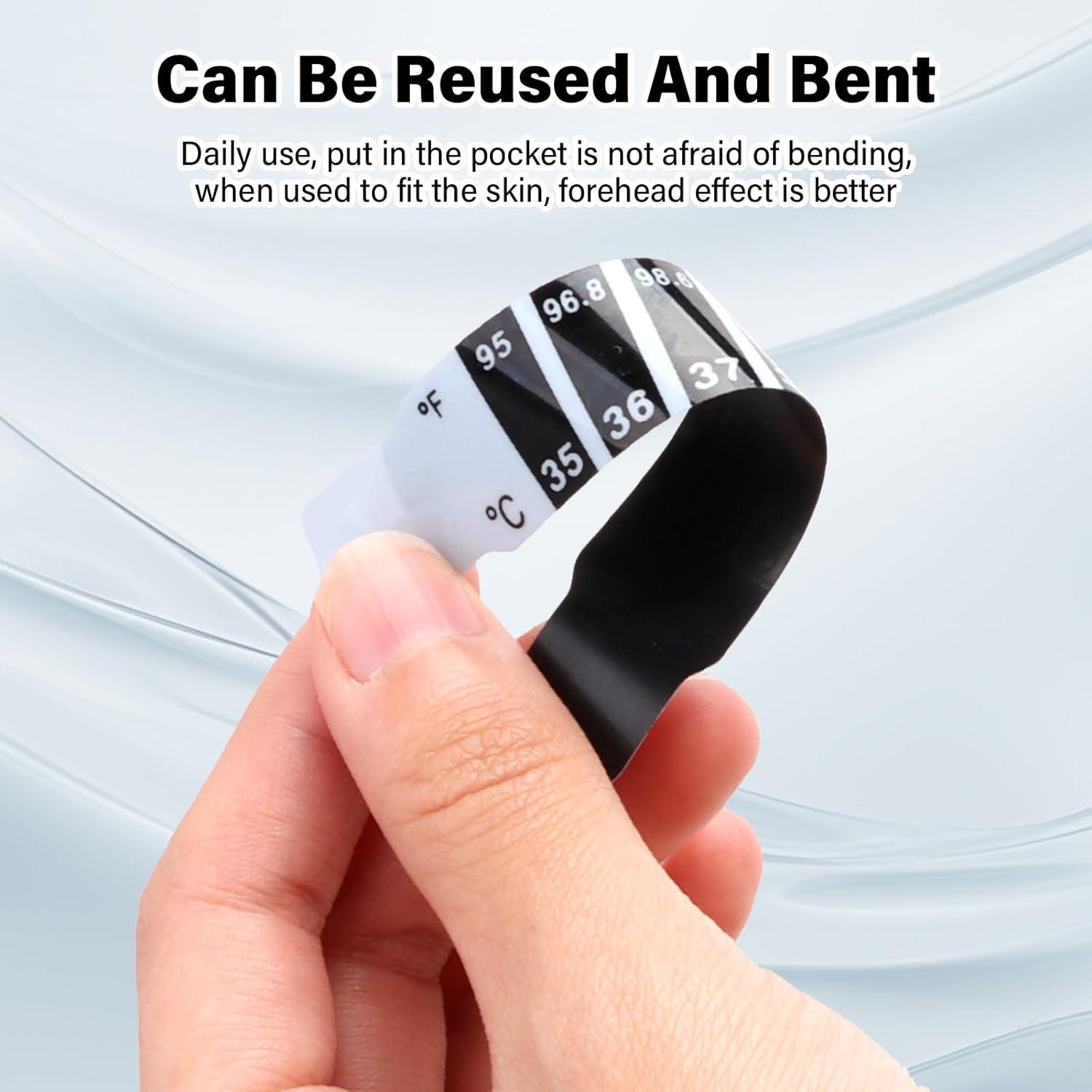 Forehead Thermometer Strips - 20 PCS Quick Read Reusable Forehead Head ...