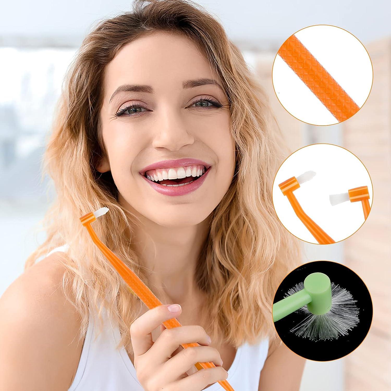 Ouligay 4PCS Double-Ended Interspace Orthodontic Toothbrush Set for ...