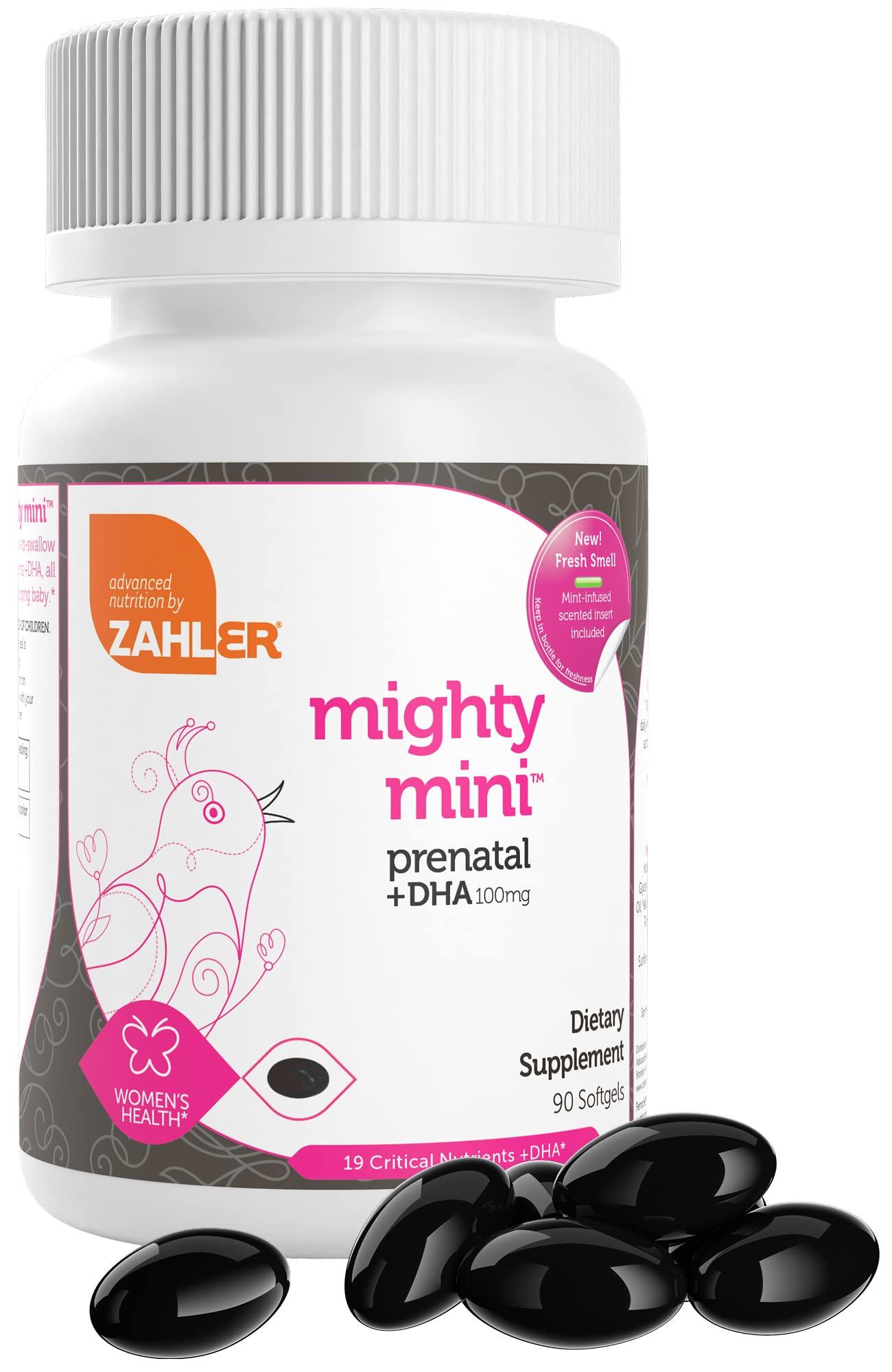 Zahler Mighty Mini Prenatal Vitamin with DHA & Folate - Certified ...