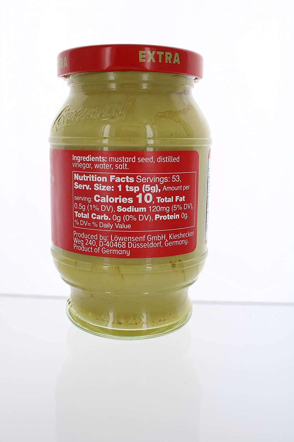 Lowensenf German Xhot Mustard 9.30 oz - Authentic Spicy Condiment | Buy ...