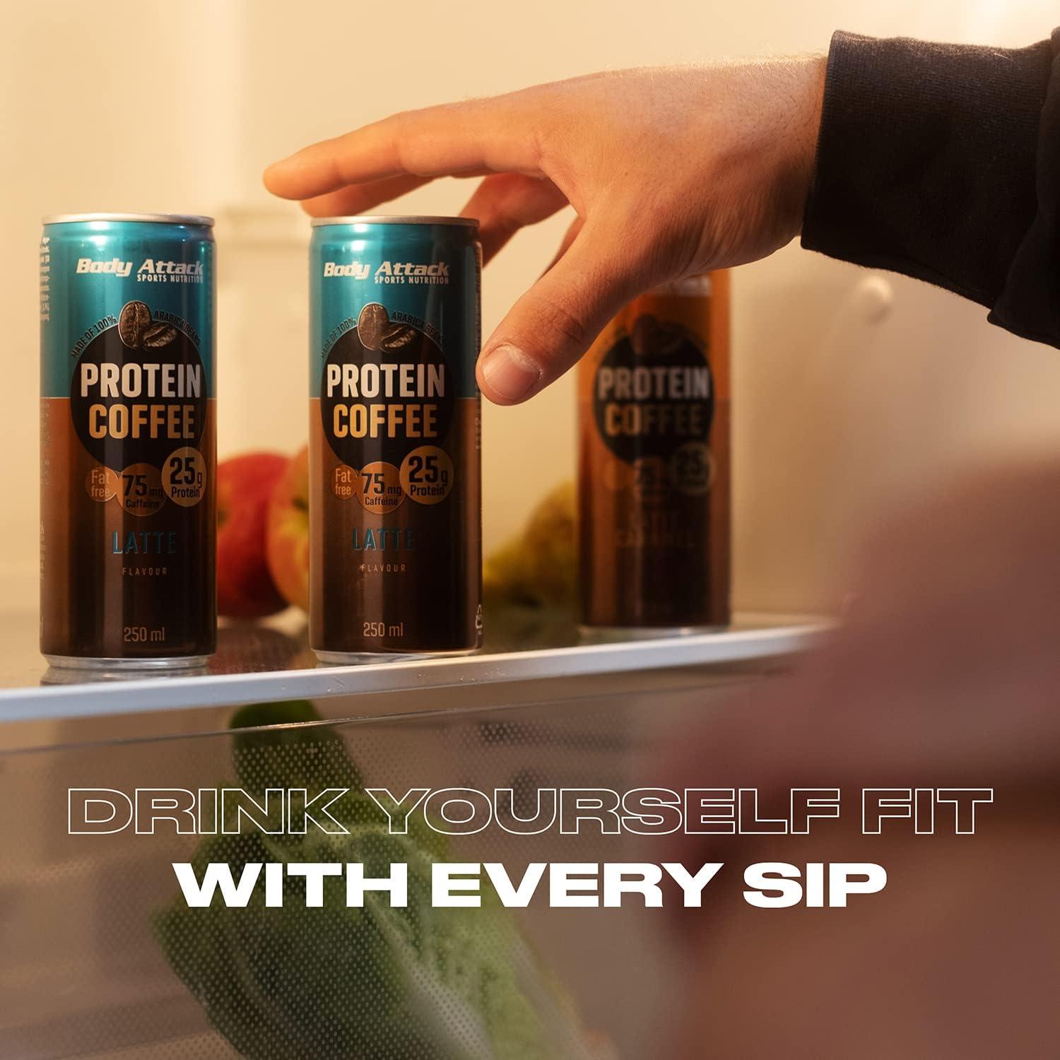 Body Attack Protein Coffee Latte - 12x250ml | Iced Coffee with 25g ...