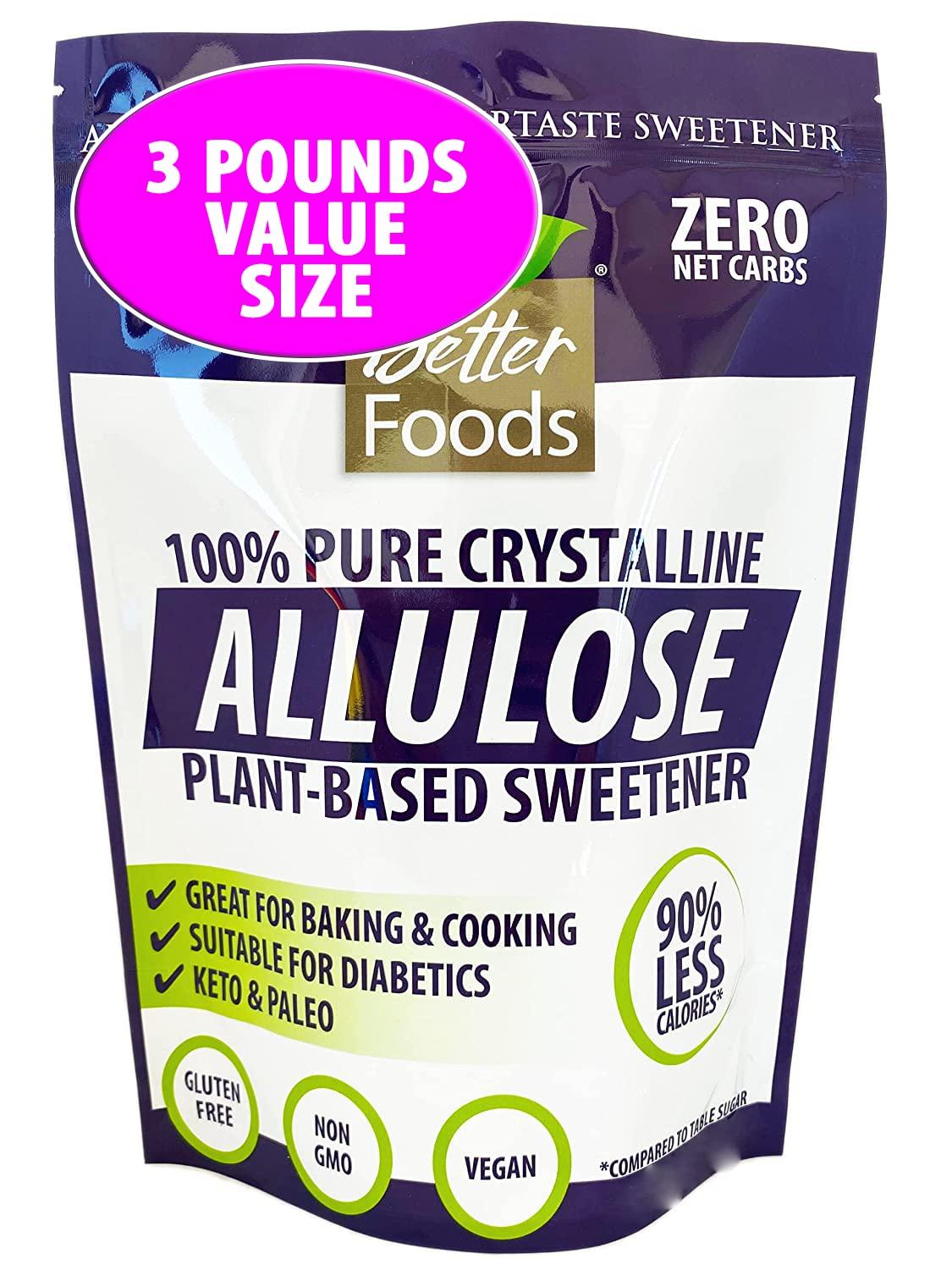3 LBS Allulose Non-GMO Crystalline Powder - Sugar-Free, Low Calorie ...