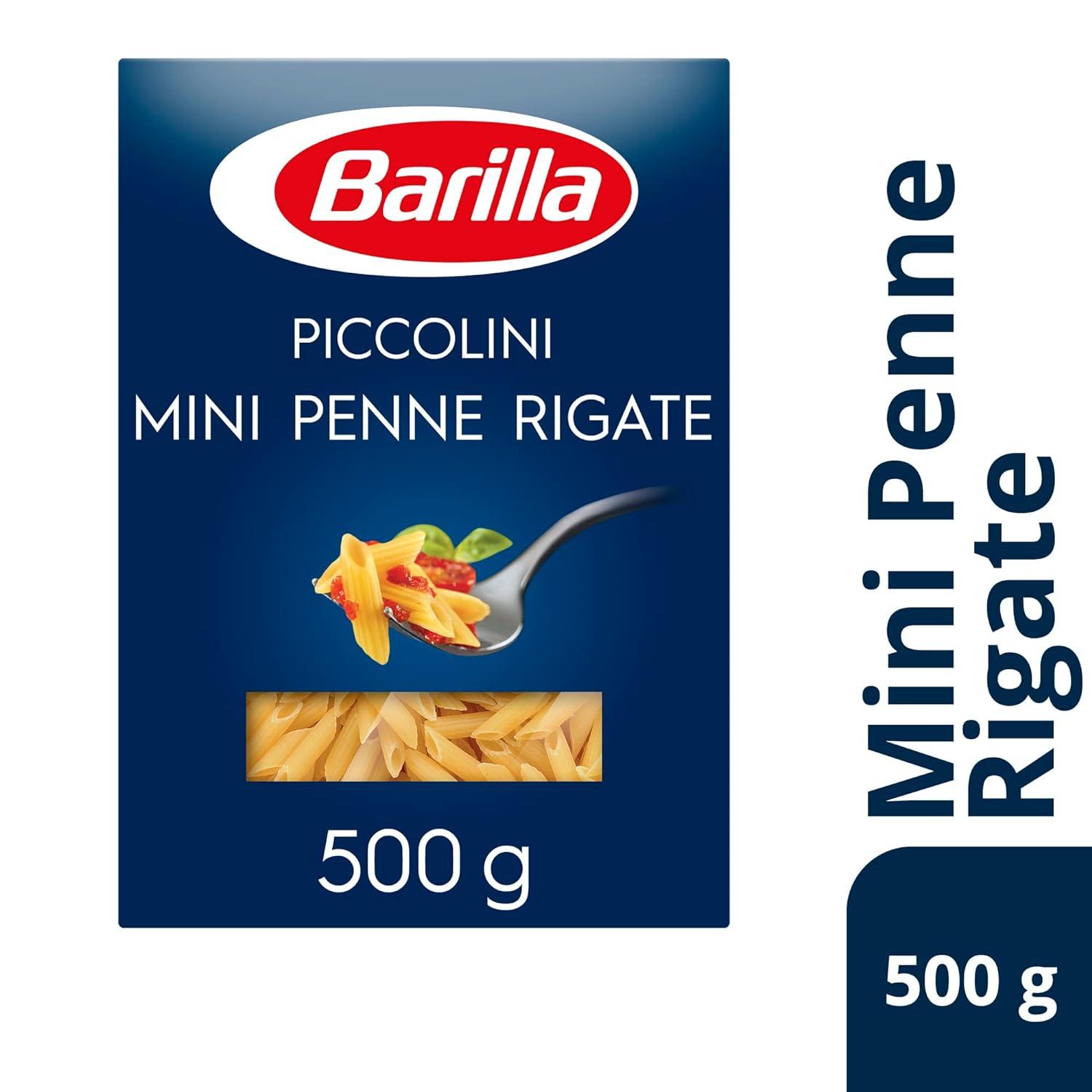 Barilla Piccolini Mini Penne Rigate - High-Quality Durum Wheat Pasta ...