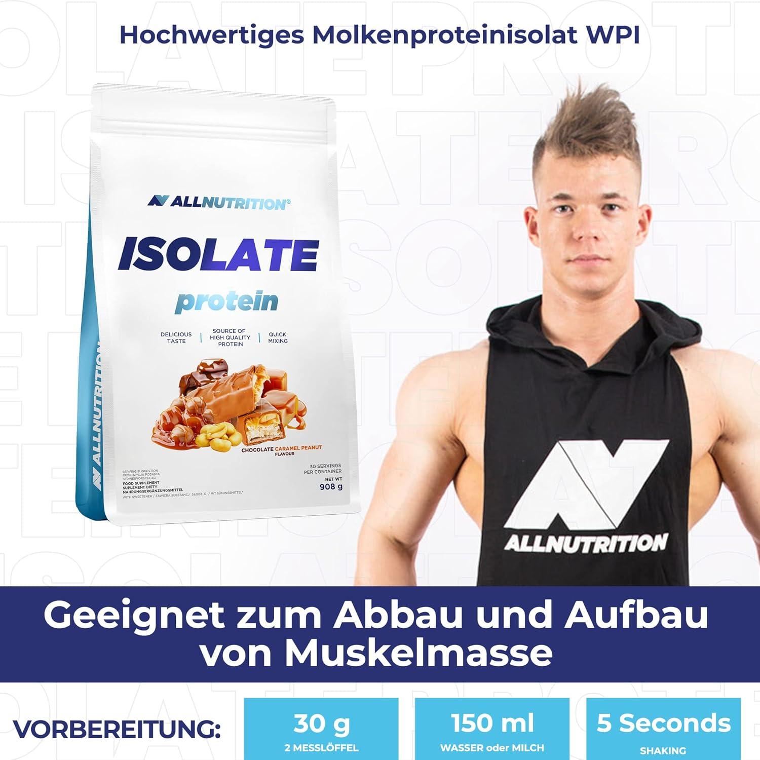 All-Nutrition Isolate Whey Protein Powder 908g - Muscle Building BCAA ...