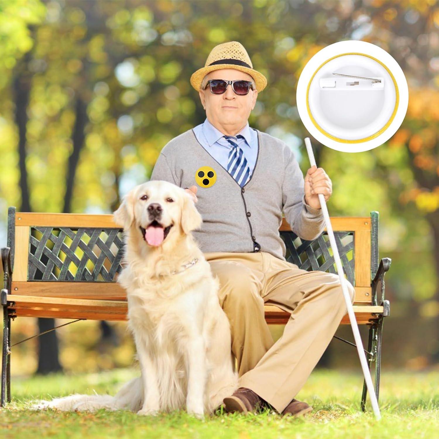 4 Pieces Blind Plug & Badge Set | Visual Impairment Help | 5.8 cm ...