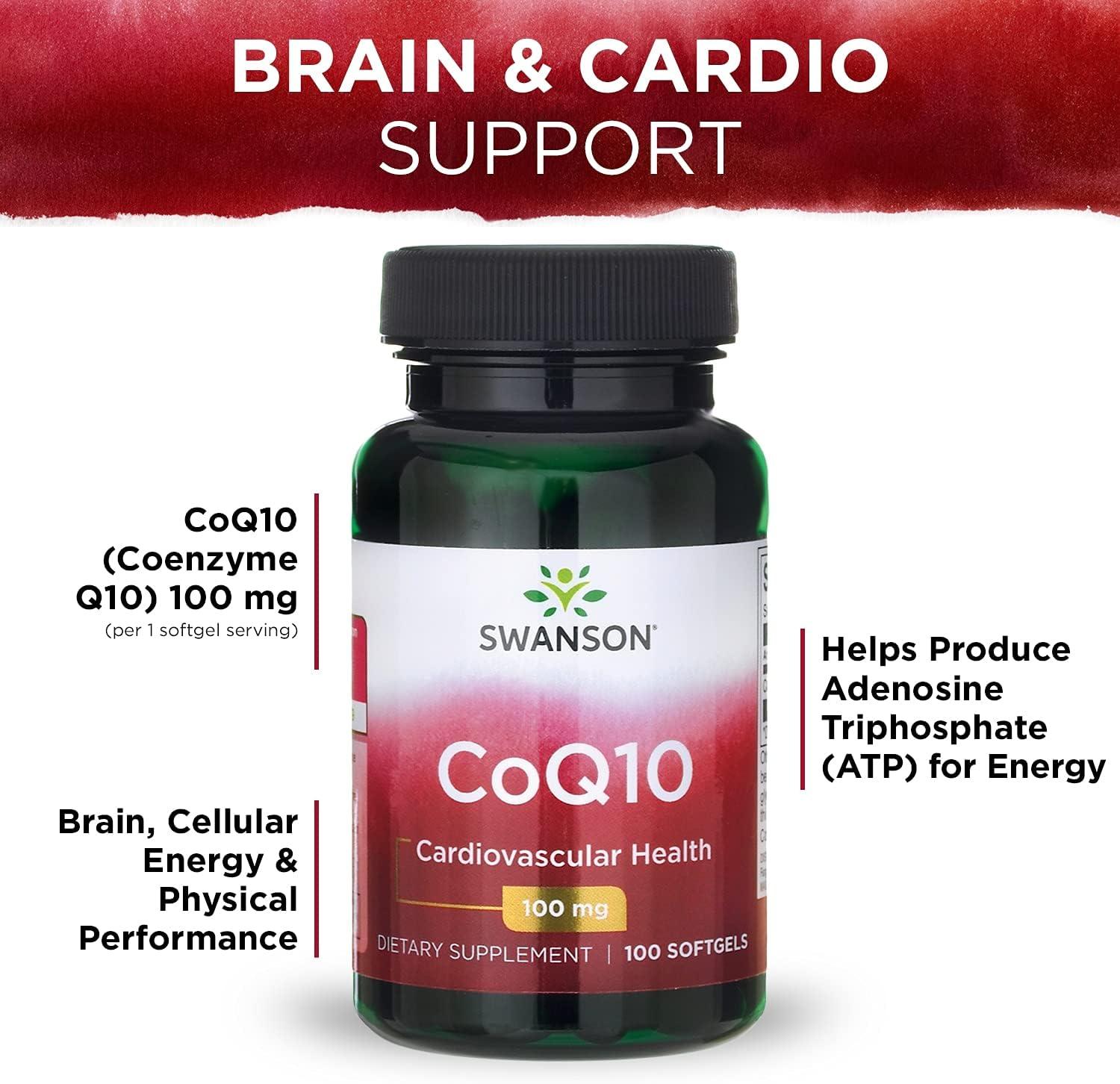 Swanson CoQ10 Supplement - Energy Boosting Antioxidant - 100mg 100 ...