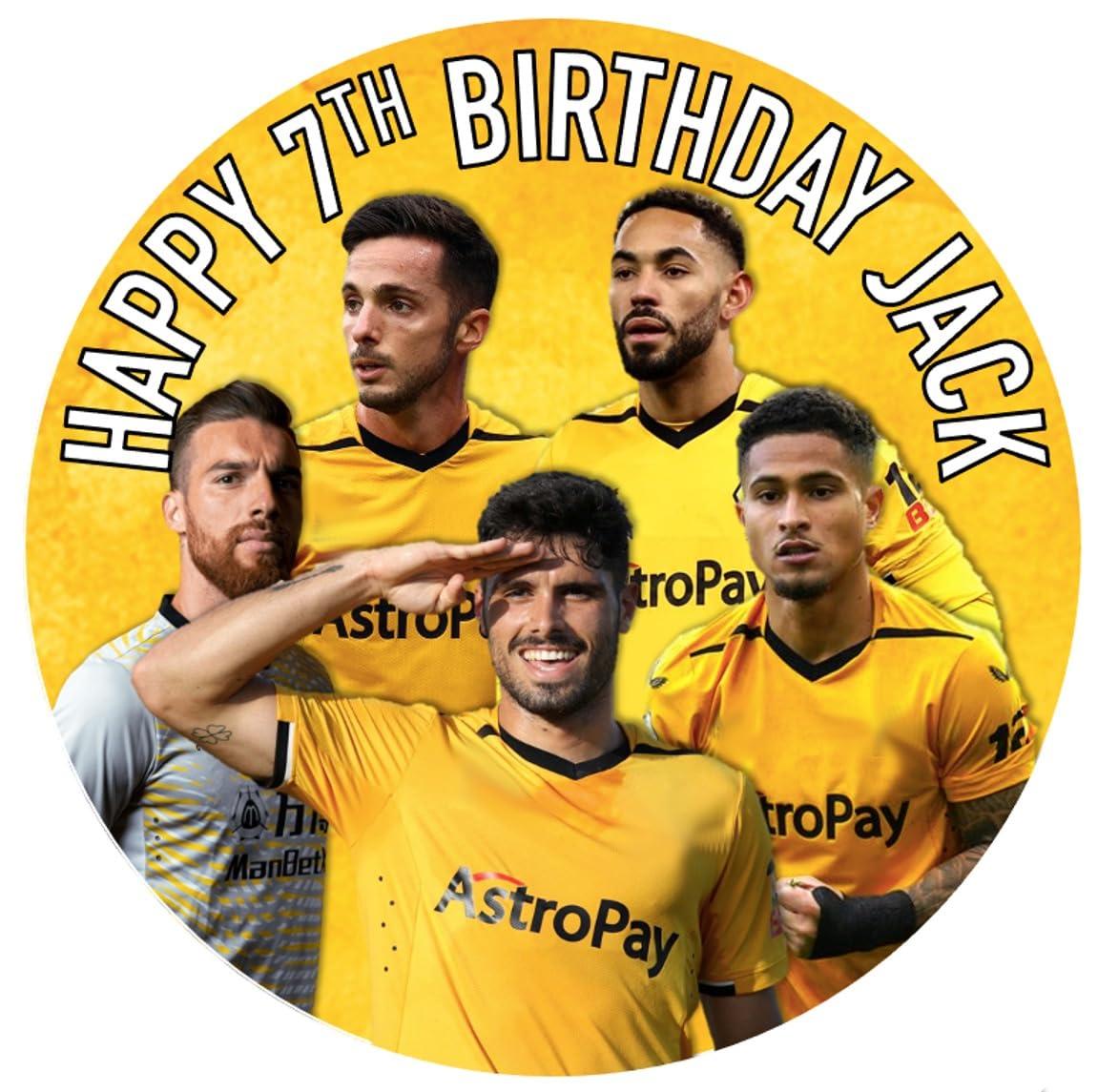 Wolves Edible Cake Topper 7.5 inches Football (Icing Sheet) | Buy Now ...