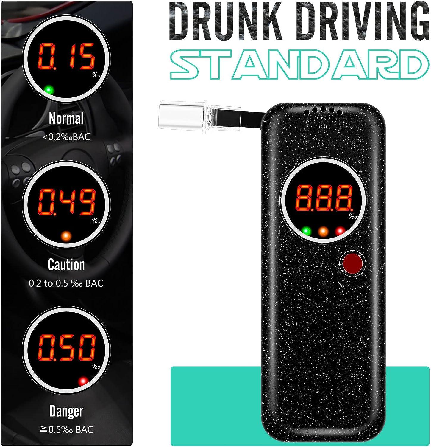 Professional Grade Alcohol Breathalyzer with LCD Display | Portable ...
