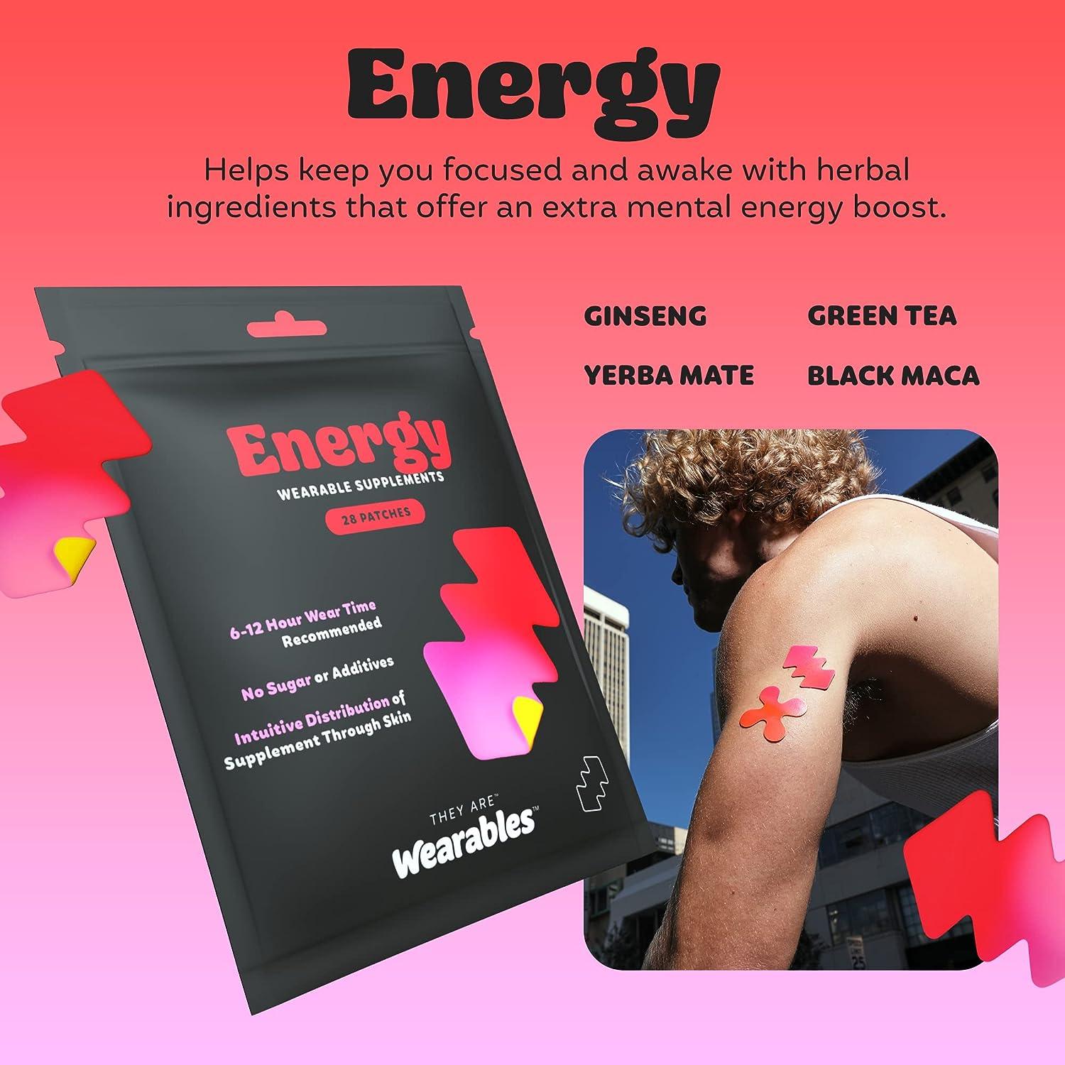 Plant-Based Energy Patches with Green Tea, Yerba Mate, Black Maca & Ginseng - 28 Count | Buy Now ...