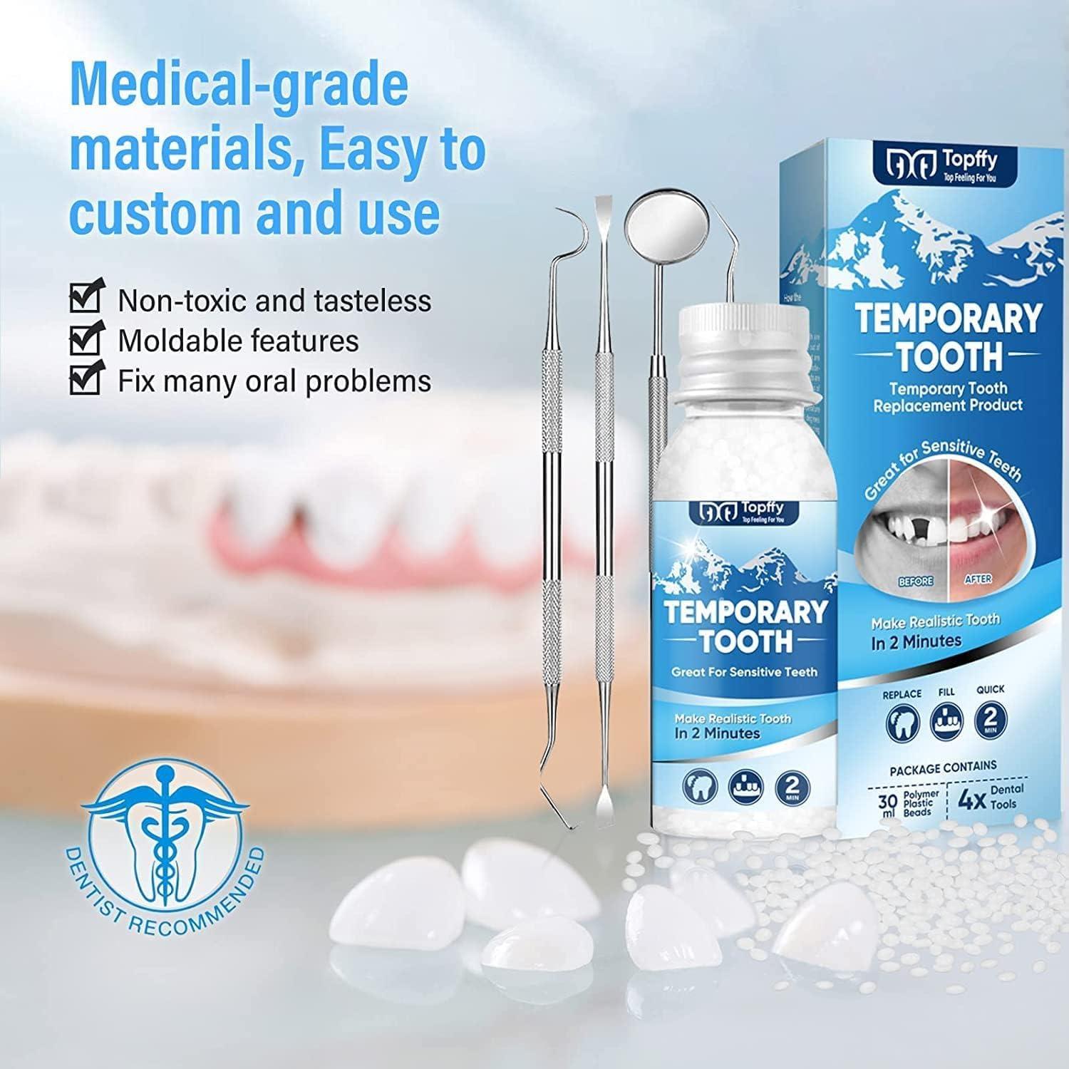 Temporary Tooth Filling Repair Kit - DIY Teeth Replacement for Missing ...