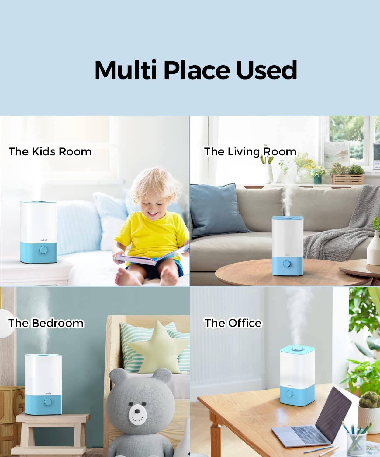 Raydrop 2.5L Cool Mist Essential Oil Humidifier for Bedroom & Office ...