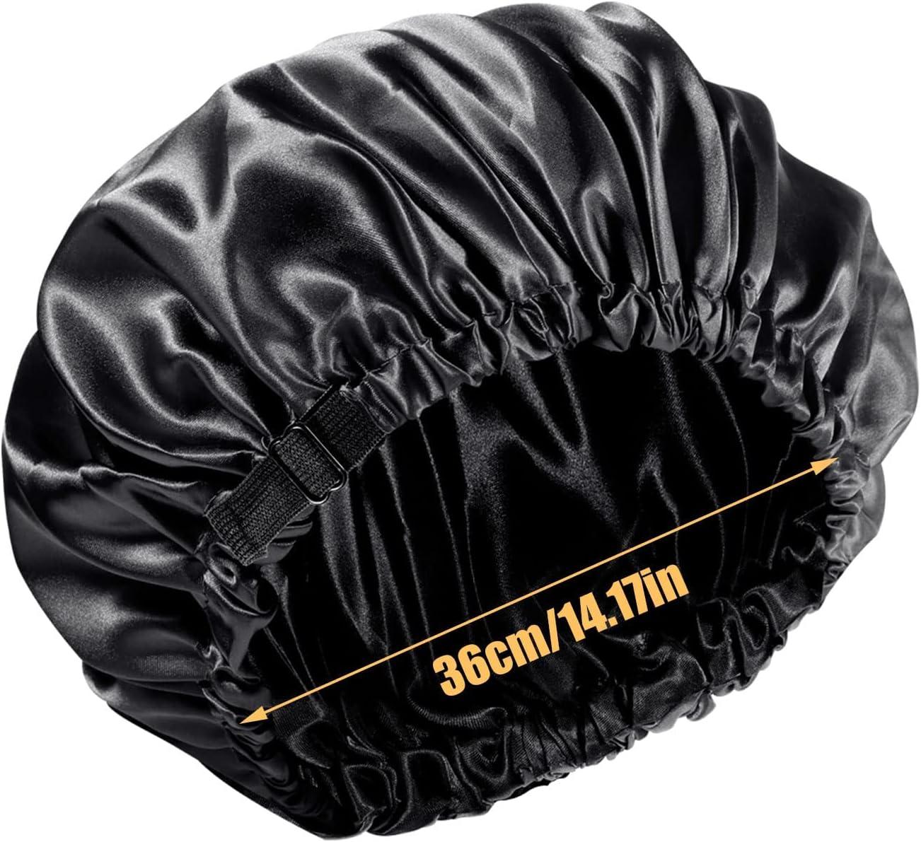 Adjustable Silk Bonnet Set - Double Sided Satin Sleep Caps for Women ...